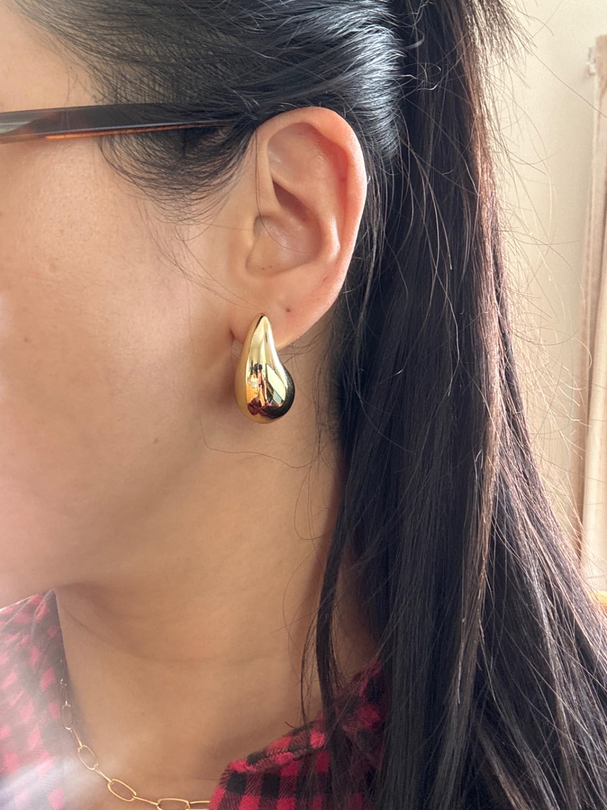 evoklo Teardrop Chunky Earrings for Women Trendy Hoop Earring Set Earring Dupes, Gold Earrings ...