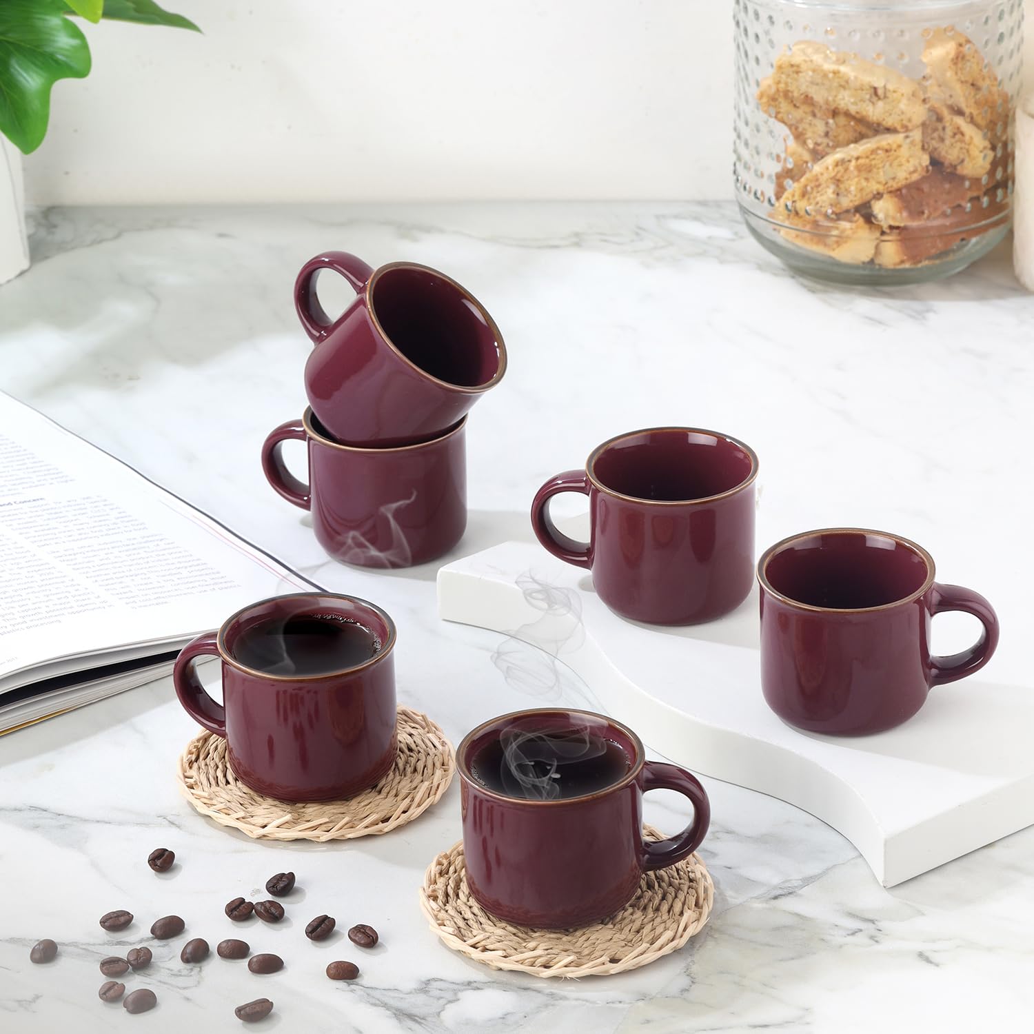 Buy CELLO Military Mug Set | Microwave & Dishwasher Safe | Ceramic Tea ...