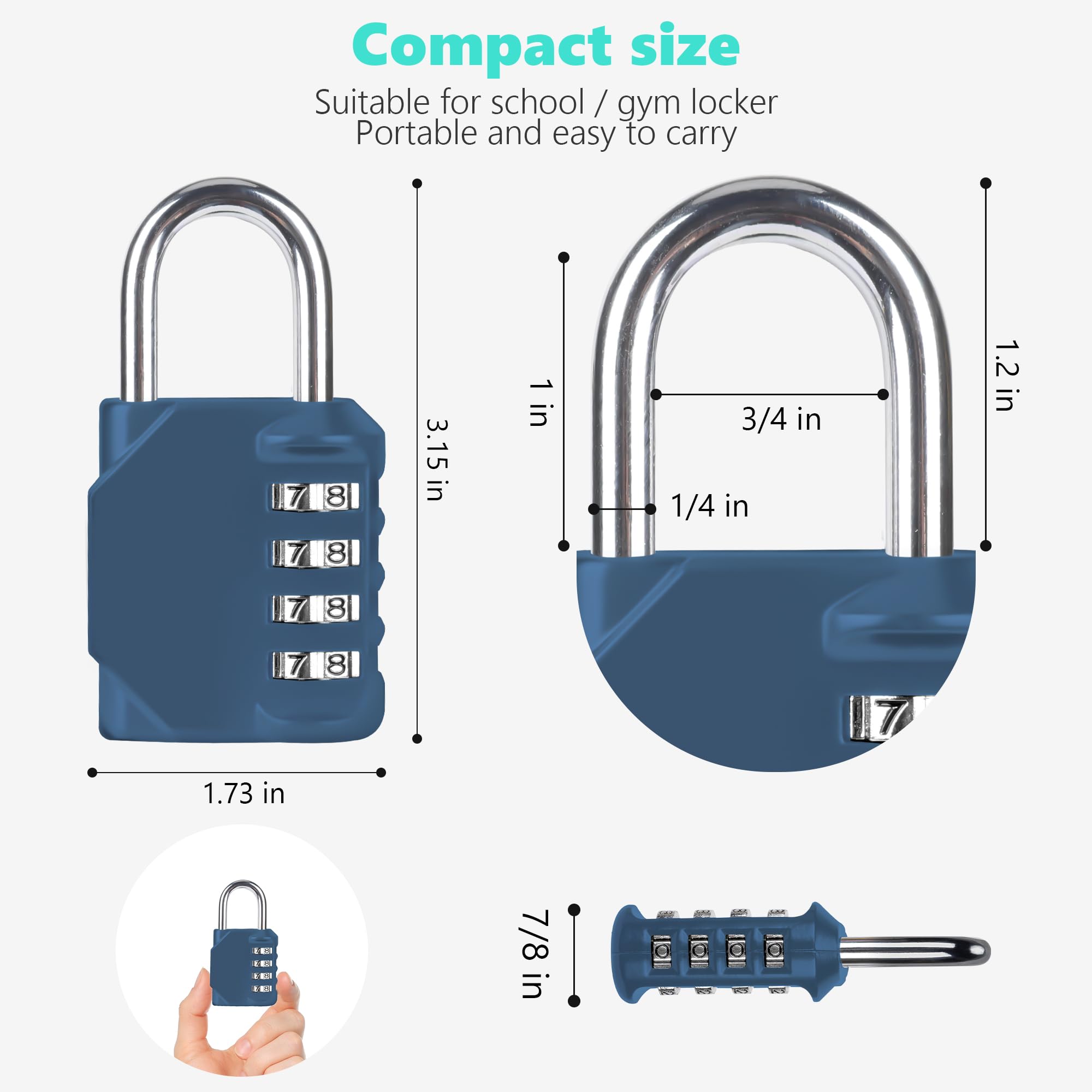 Snapklik.com : KAWAHA CL11BG Combination Lock, 4 Digit Outdoor ...