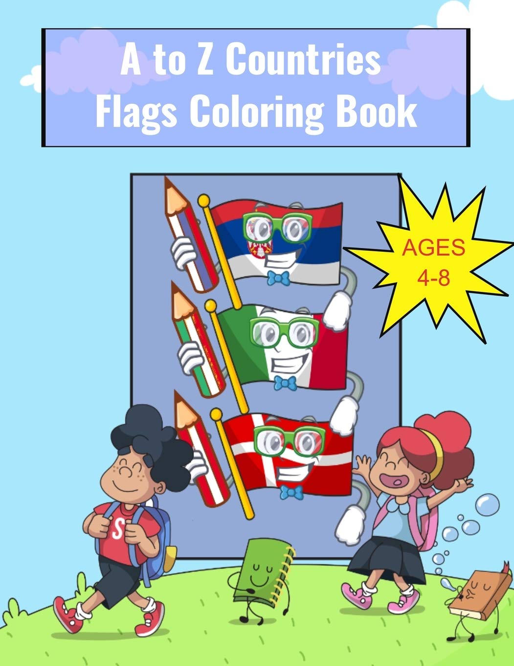 A To Z Countries Flags Coloring Book Abc Nations Flags | Desertcart Sri ...