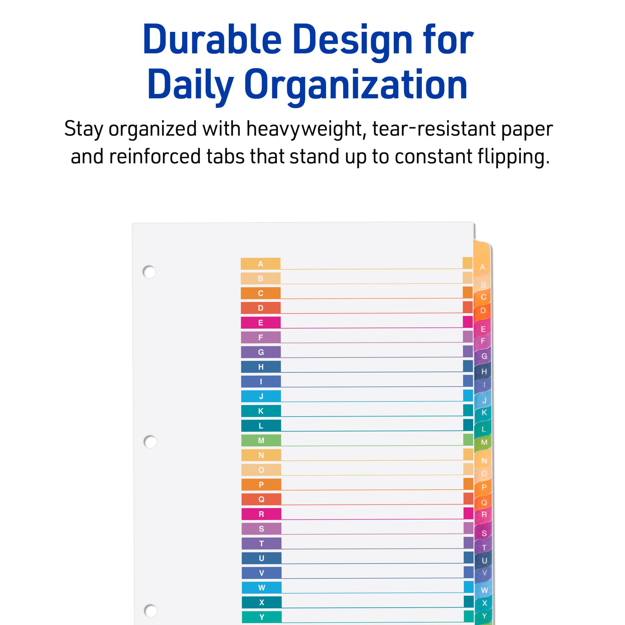 Snapklik.com : Avery A-Z Dividers For 3 Ring Binders, 26 Tabs Per Set ...