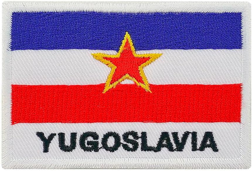 Amazon.com: Graphic Dust Yugoslavia Flag Embroidered Iron On Patch Applique Yugoslavia Flag ...