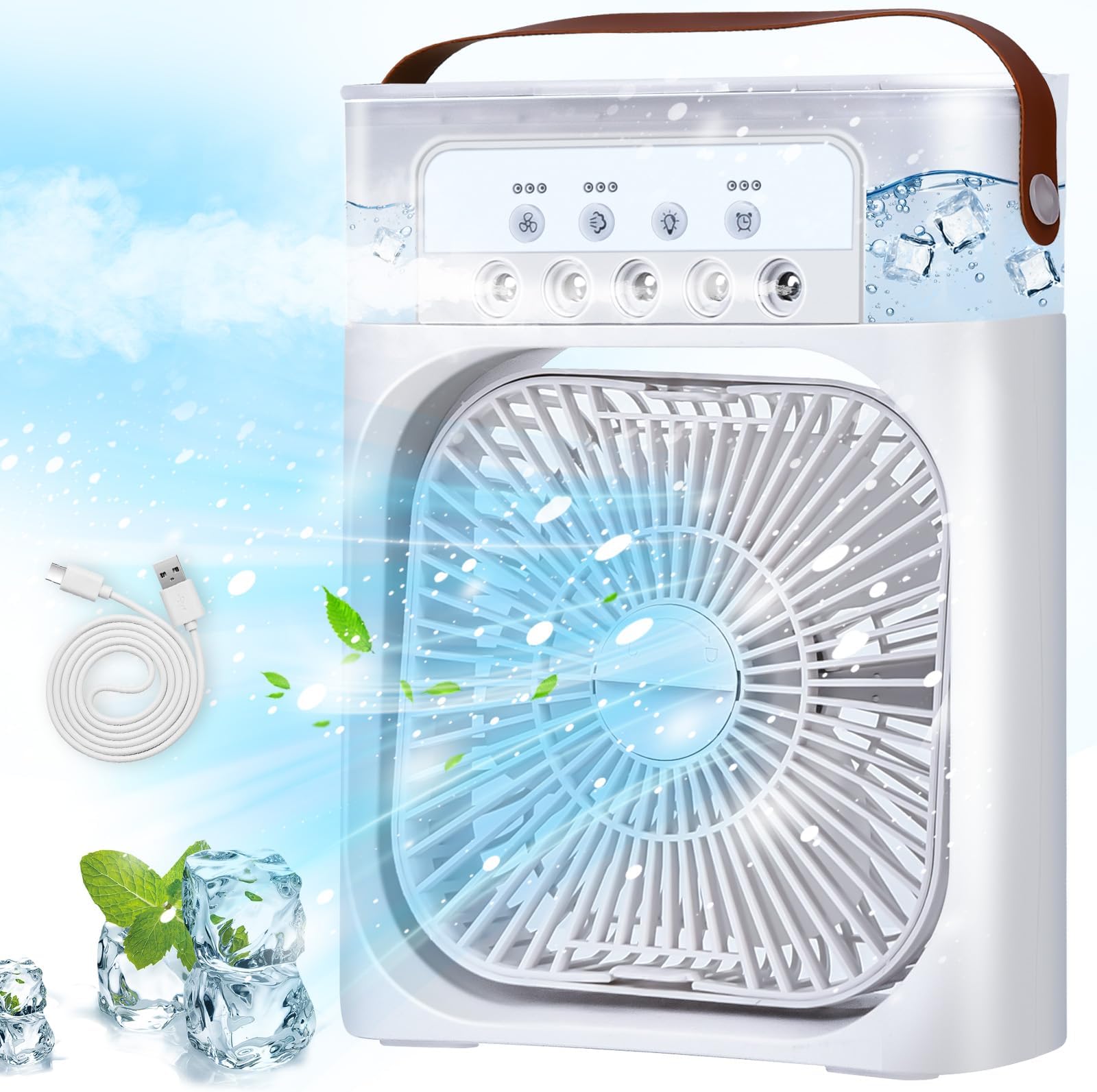 Jonrryin Climatiseur Mobile Portable Mini Refroidisseur D Air Mini