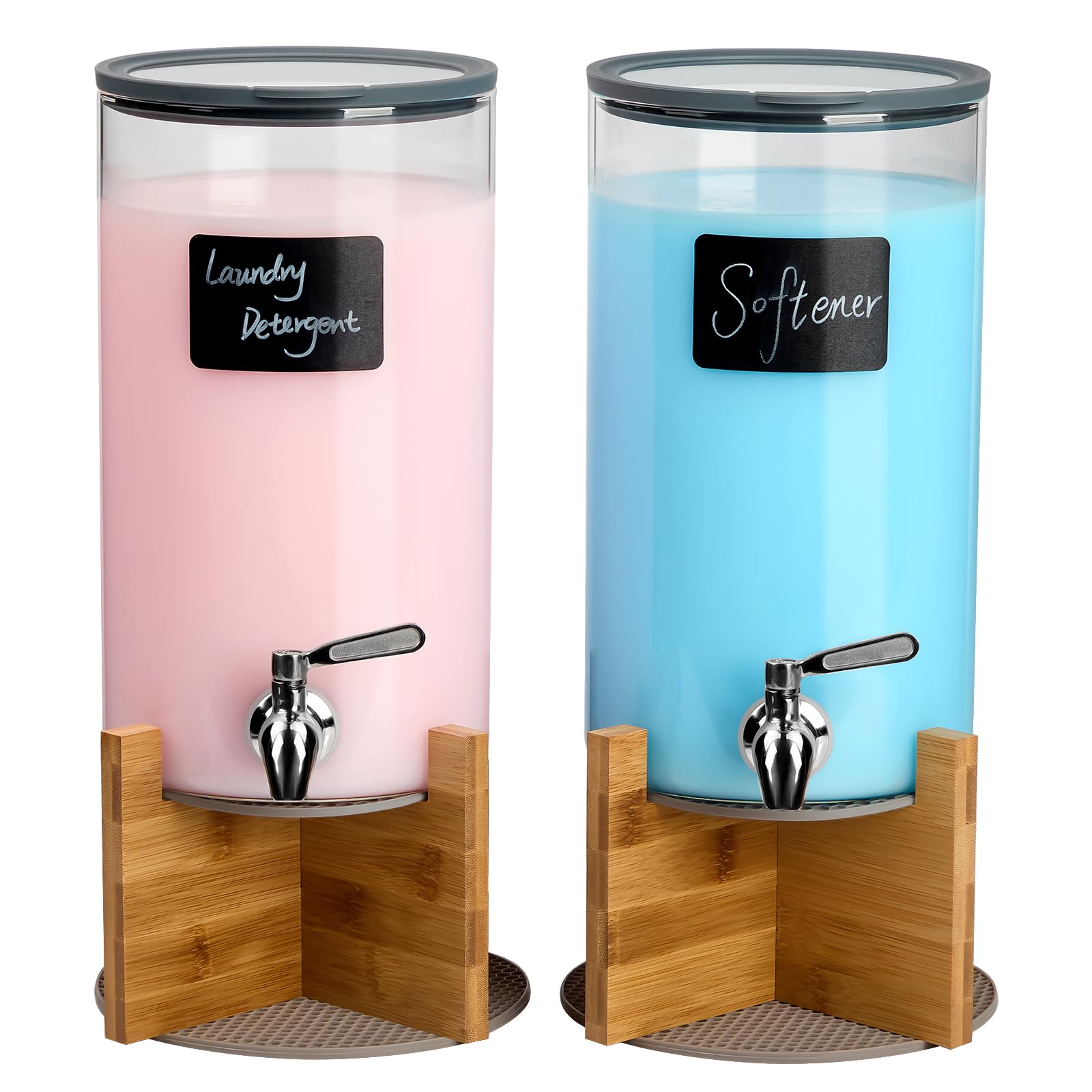 Amazon.com: Spreccio Glass Laundry Detergent Dispenser with Holder,2pcs ...