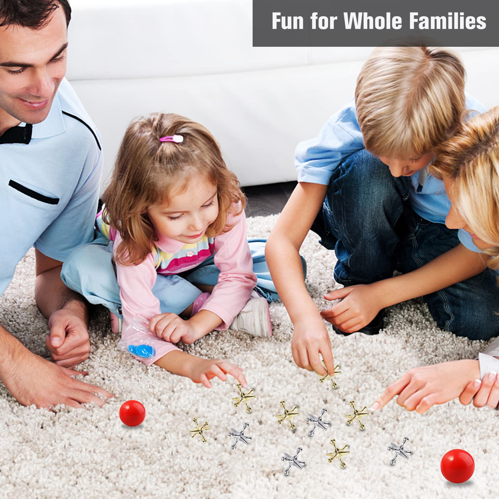 Snapklik.com : 6 Sets Retro Metal Jacks And Ball Game Toys Kit,Include ...