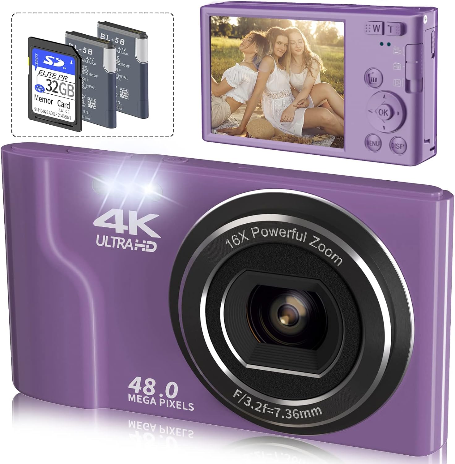 Saneen Digital Camera, FHD 4K Cameras for Photography, 48MP Kids Camera ...