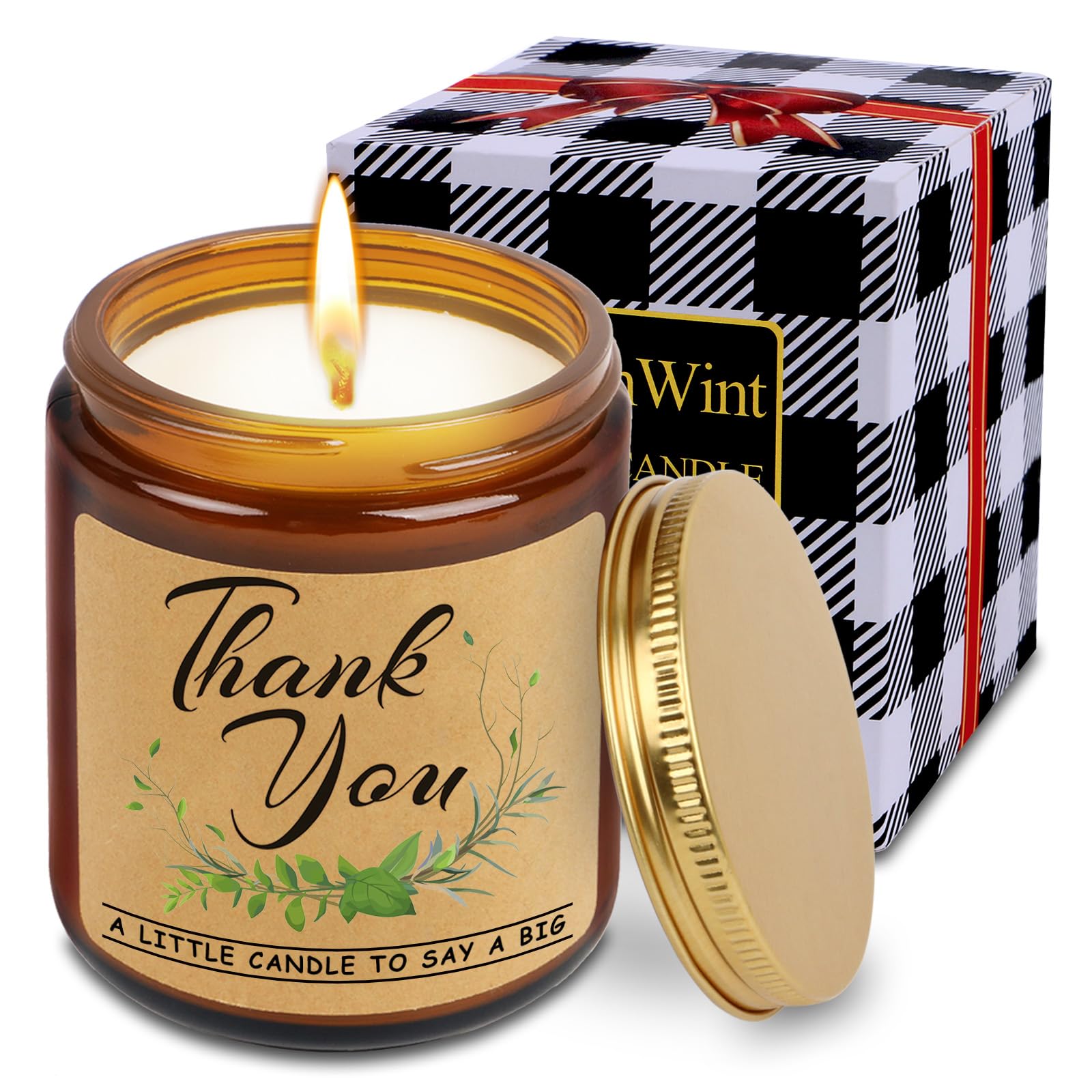 Amazon.com: BrightinWint Thank You Candle Gifts for Women Men, Vanilla ...