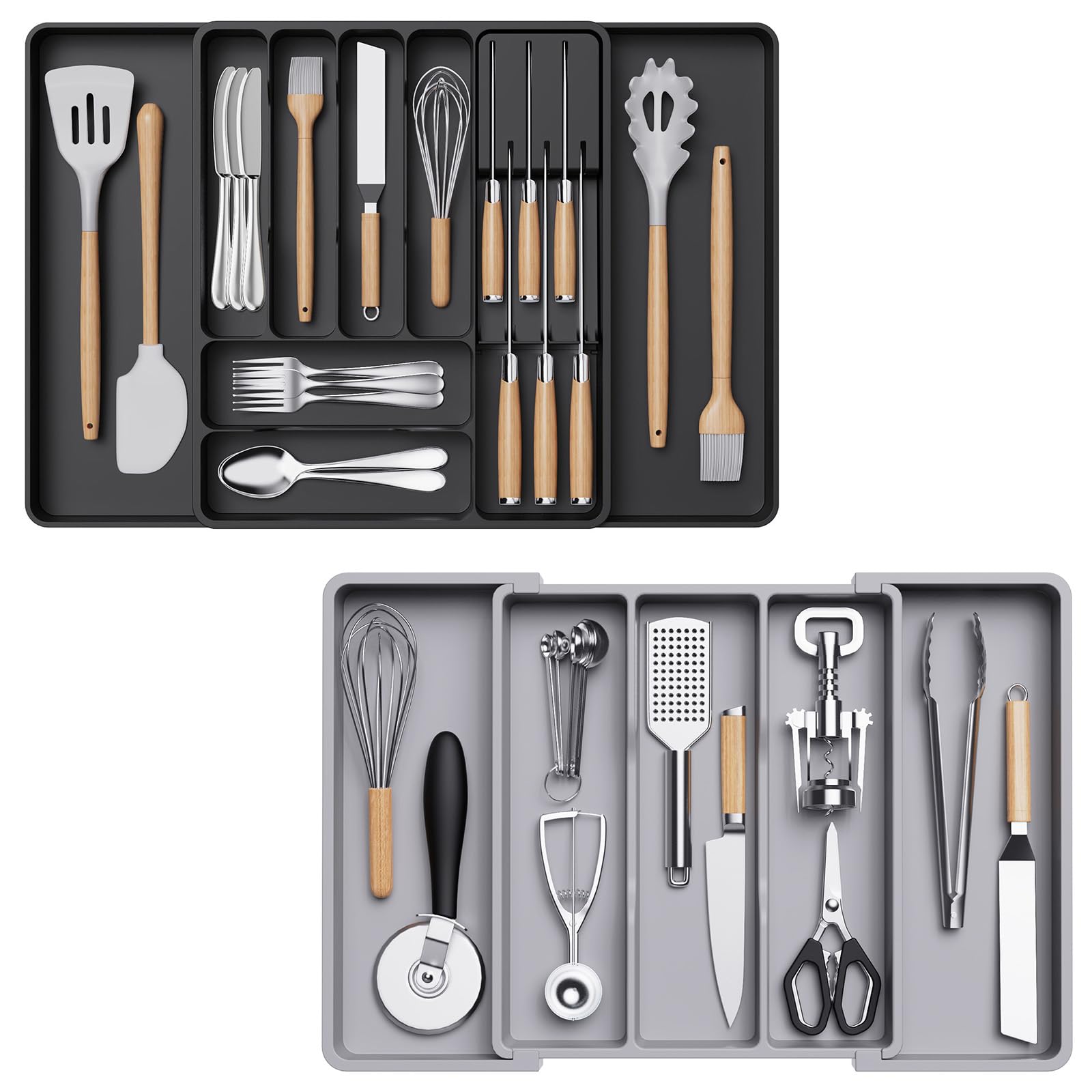 Amazon.com - Lifewit Utensil Organizer for Kitchen Drawers, Expandable ...