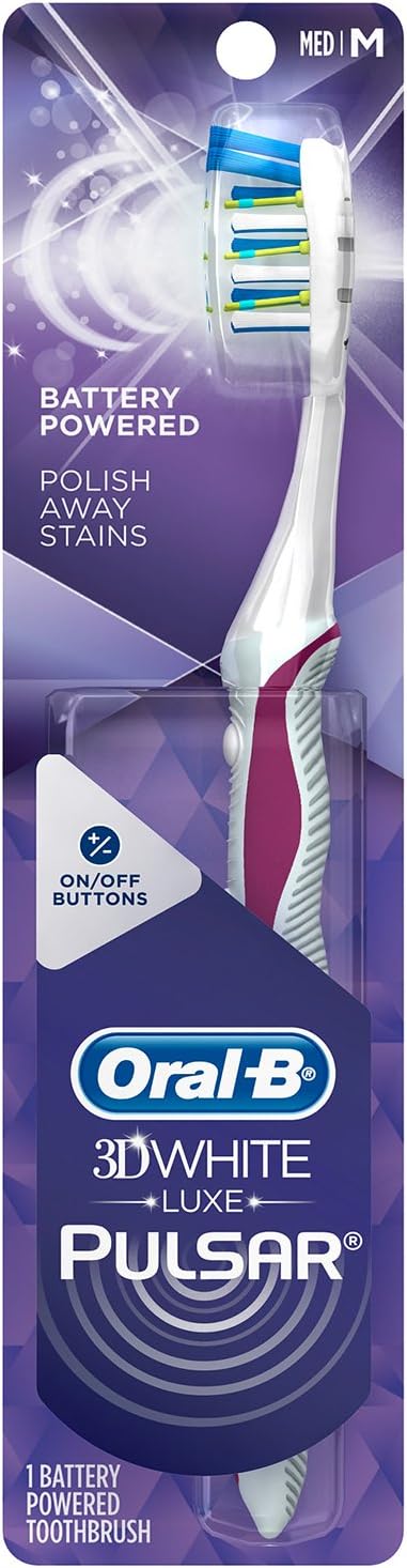 Amazon.com: Oral-B Pulsar Vibrating Bristles Toothbrush, Medium, 4 Pack ...