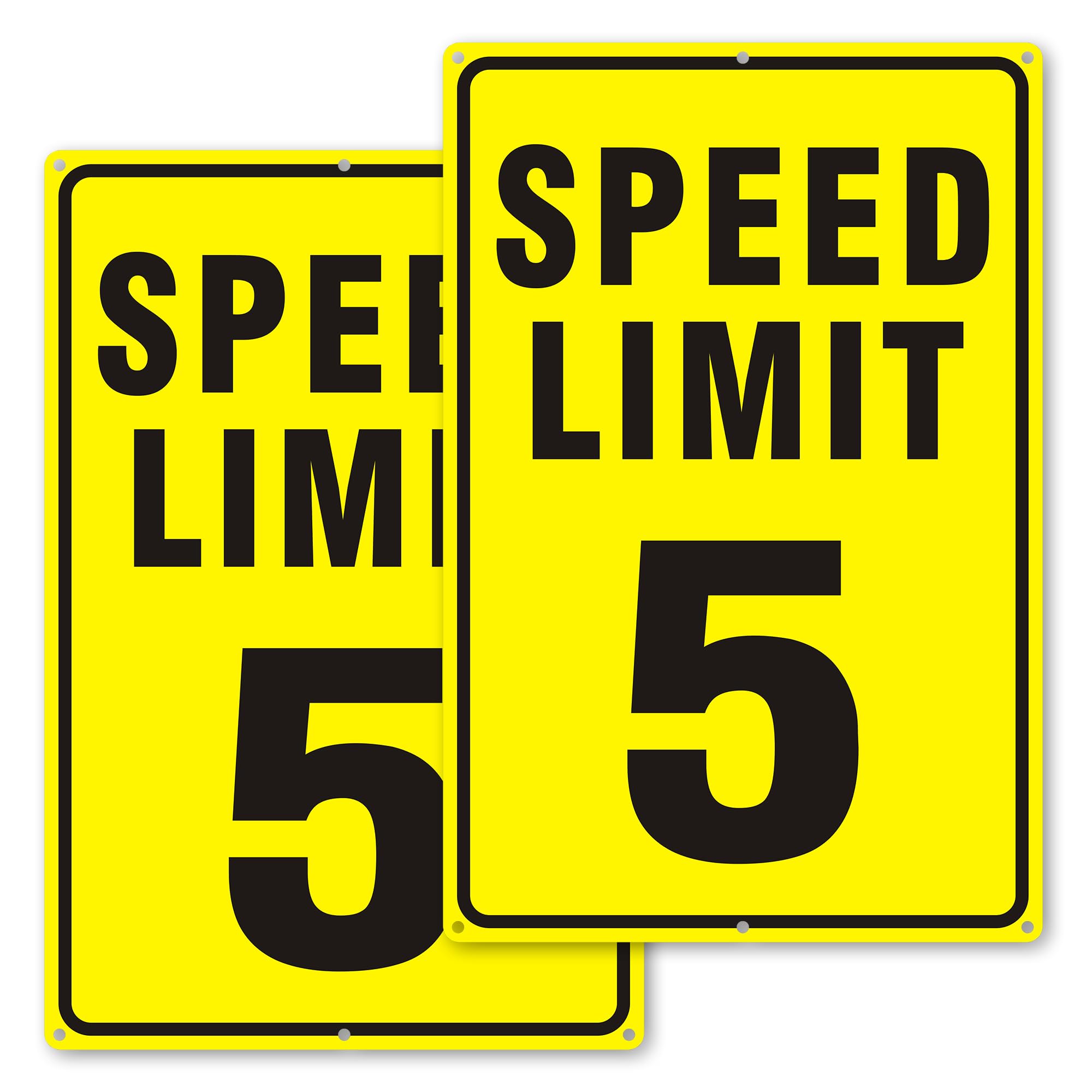 Amazon.com: Speed Limit Sign, 5 MPH Speed Limit Sign for Street, (2 ...