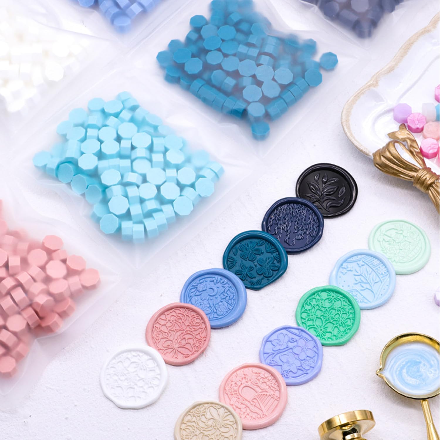 Snapklik.com : 400Pcs Galaxy Color Wax Seal Beads, 4 Colors Lilac ...