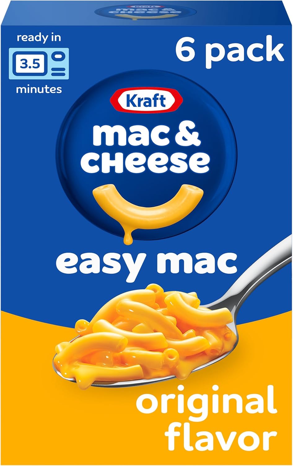 Kraft Easy Mac Original Macaroni & Cheese Microwavable Dinner (6 ct ...