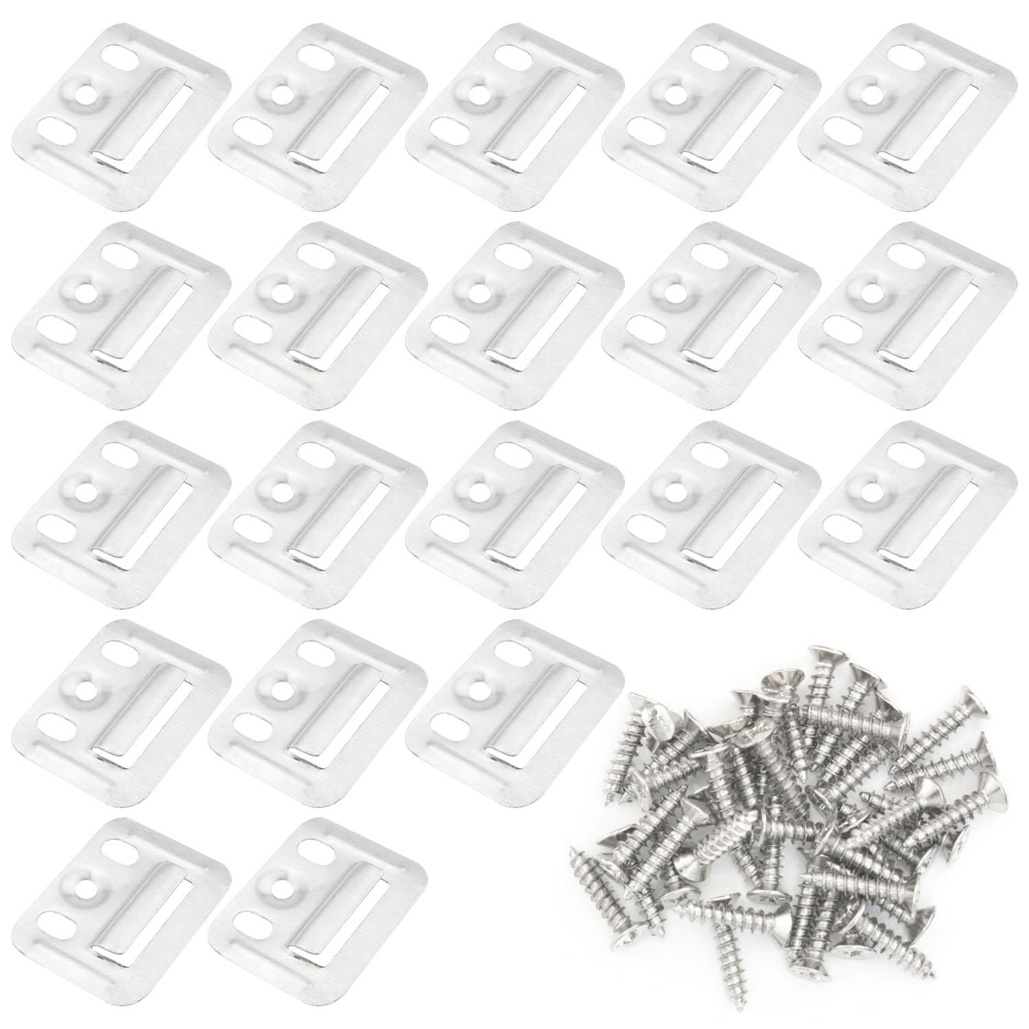 Amazon.com: ITROLLE 20PCS PVC Wall Mounting Clips Stainless Steel ...