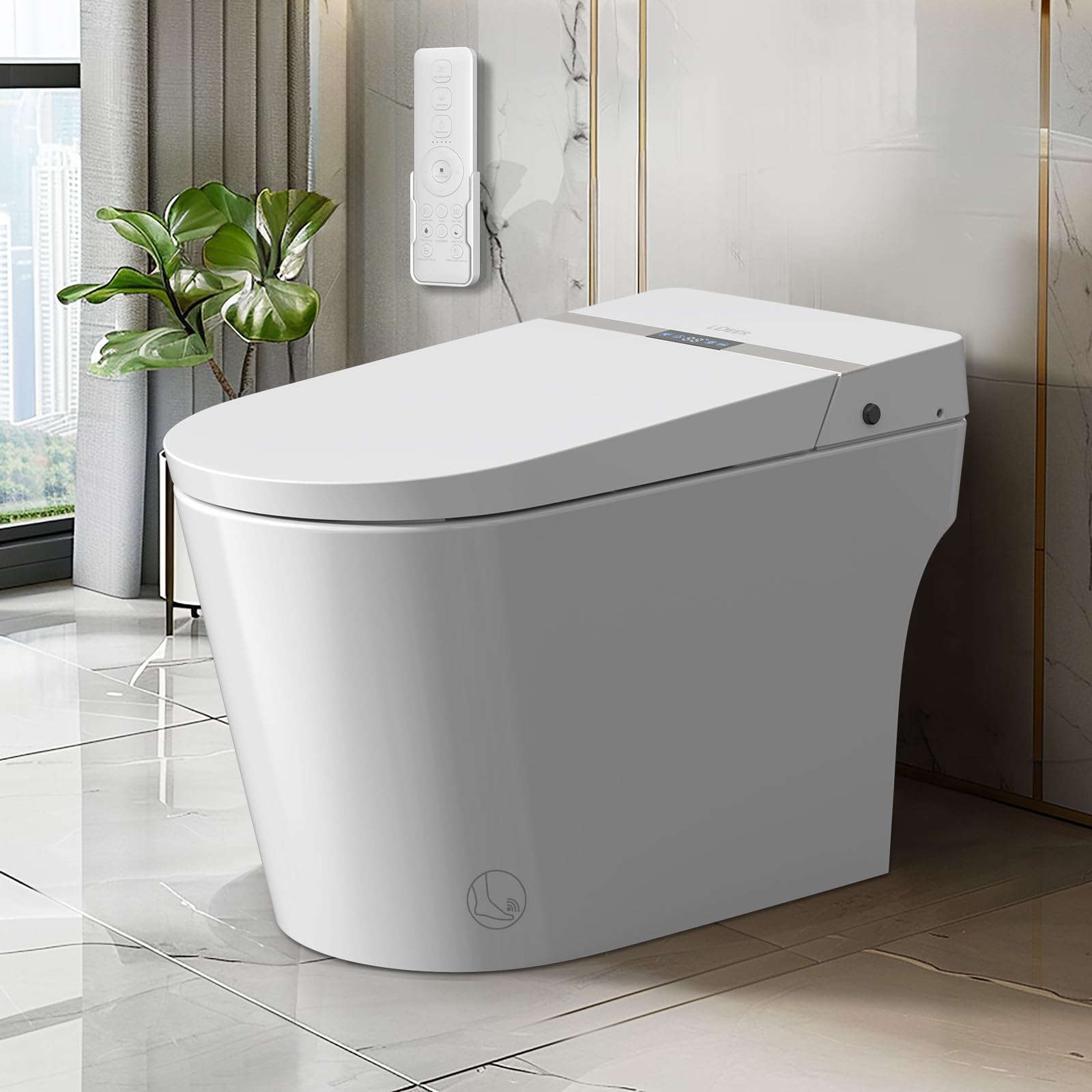 Smart Bidet Toilet, One Piece Tankless Bidet Toilet for Bathroom with ...