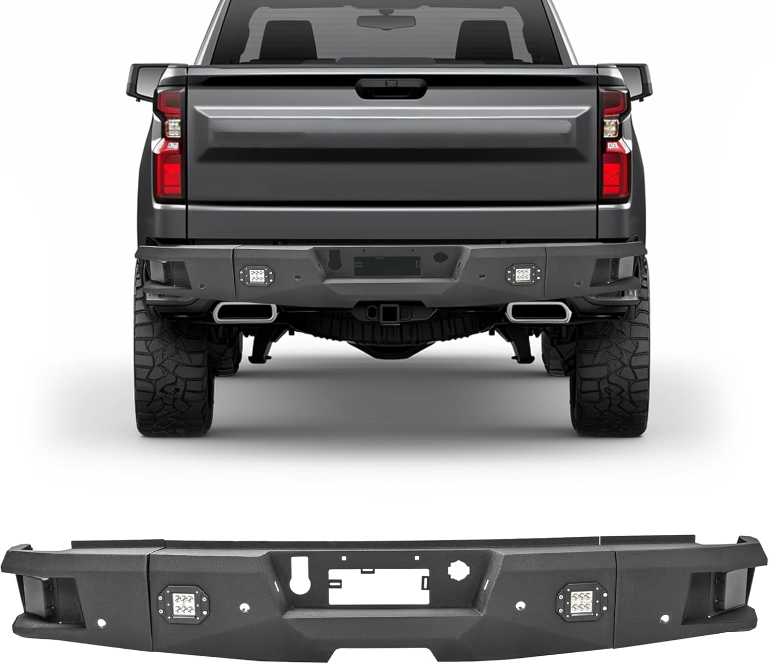 Amazon.com: KUAFU Rear Bumper Compatible with 2019-2024 Chevrolet Chevy ...