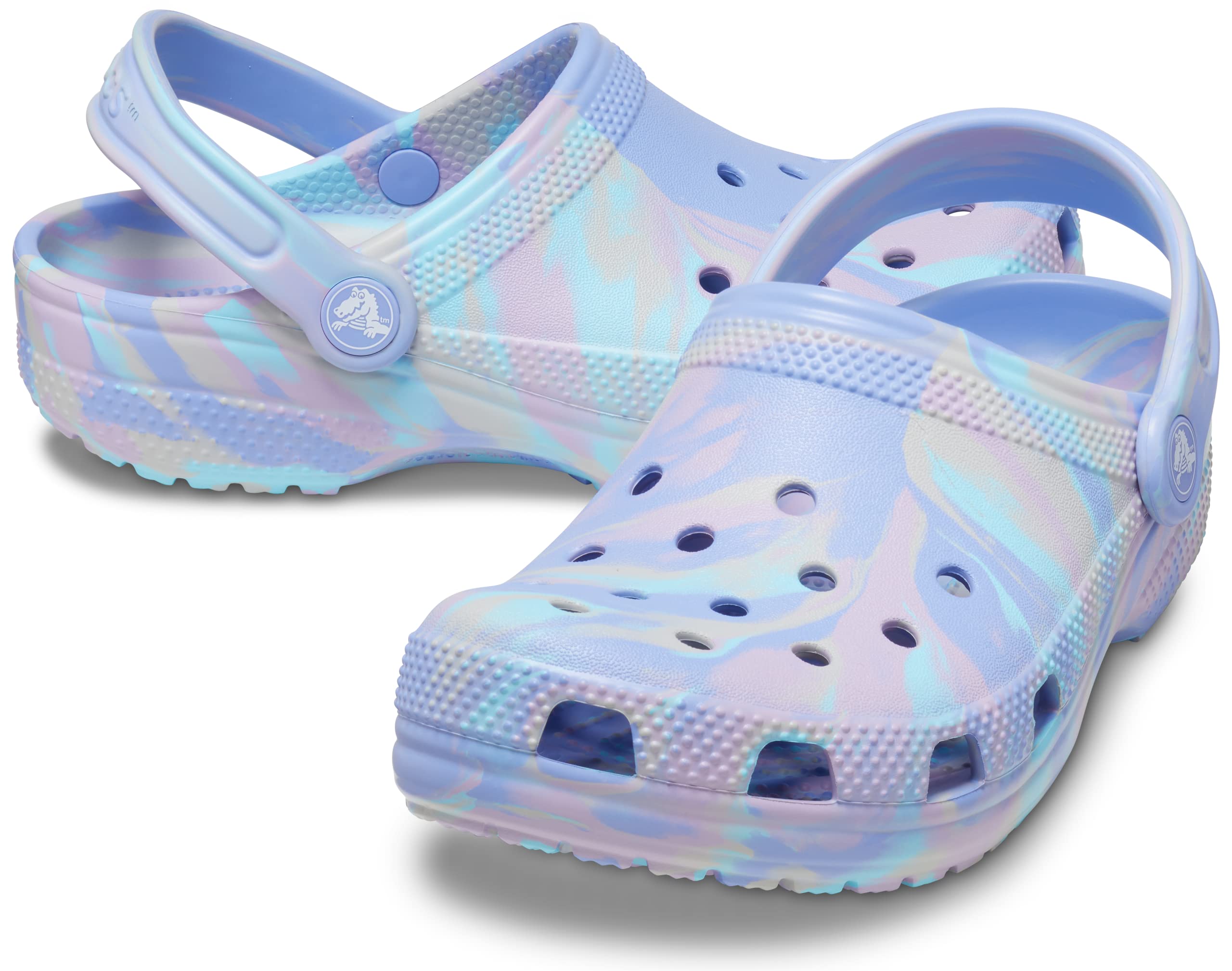 Snapklik.com : Crocs Kids Classic Marbled Tie Dye Clog