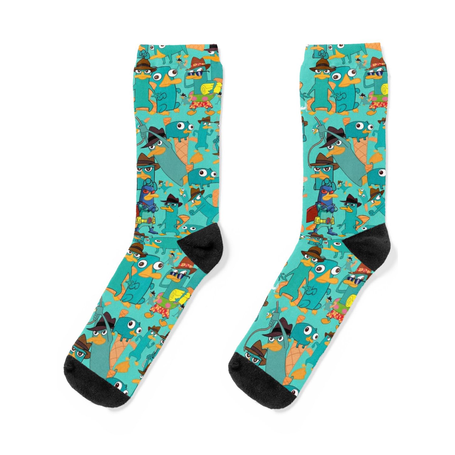 Amazon.com: REMIZI Unisex Socks Perry Thanksgiving The Unique Platypus ...