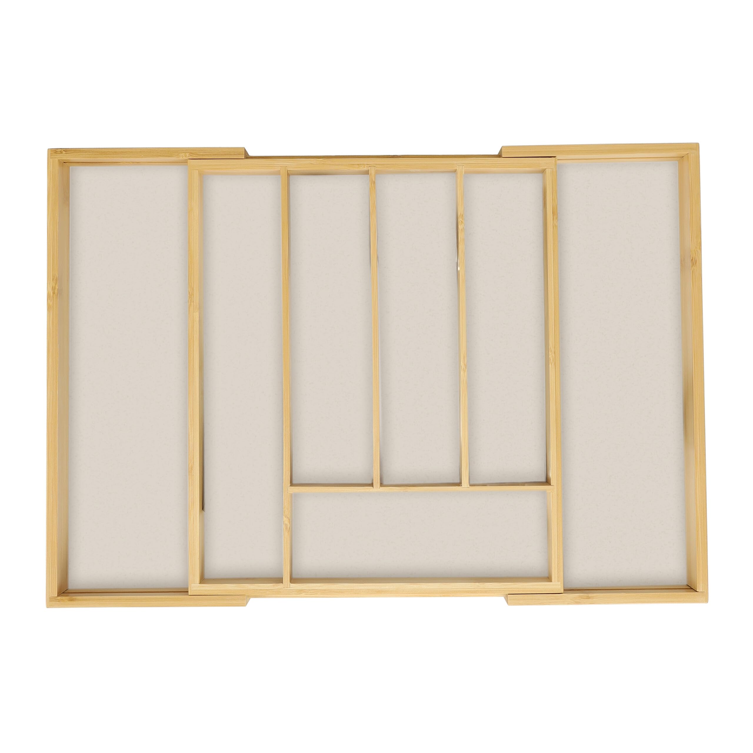 Relaxdays Cutlery Tray, Extendable Insert, 5 to 7 Compartments, Drawer ...