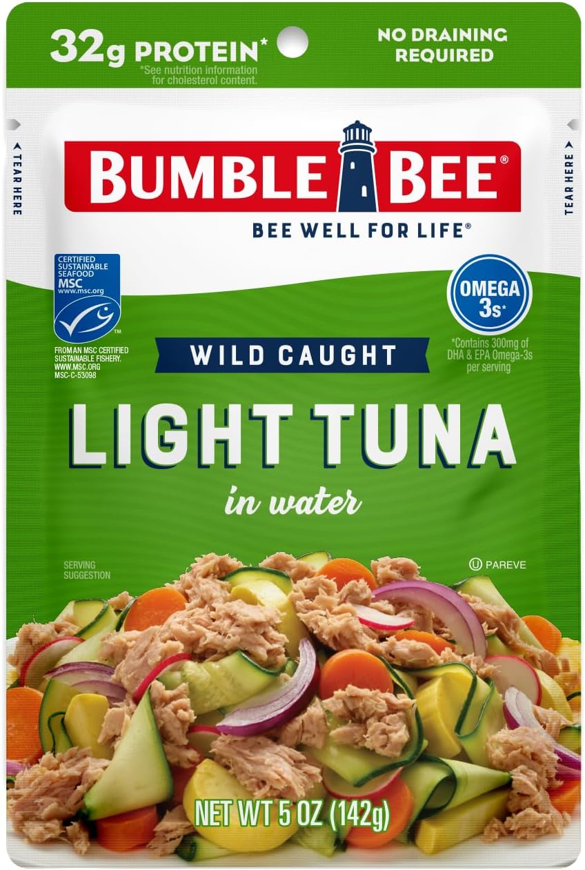 Amazon.com : Bumble Bee Solid White Albacore Tuna in Water, 5 oz Pouch ...
