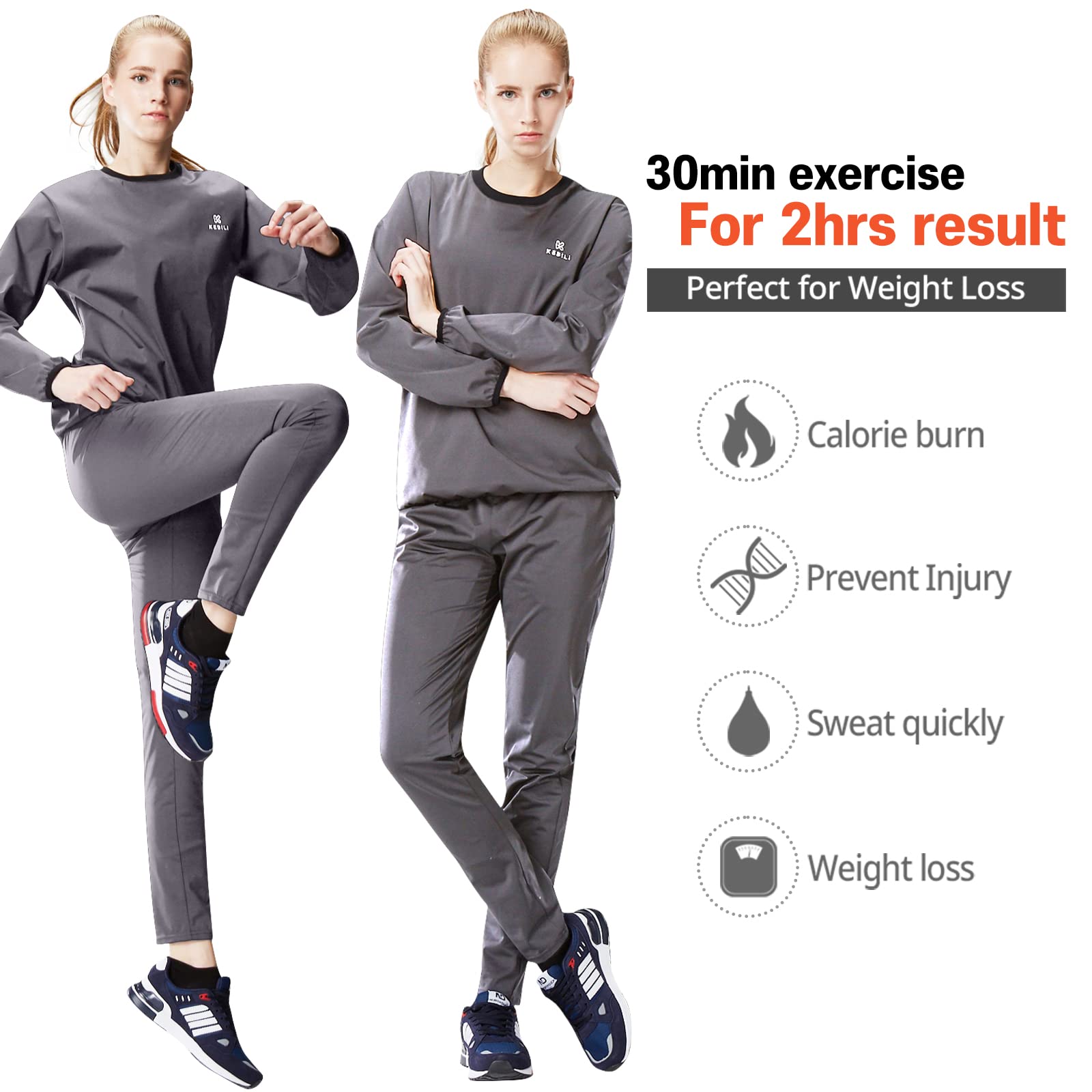 Snapklik.com : KEBILI Sauna Suit For Women Weight Loss Gym Workout ...