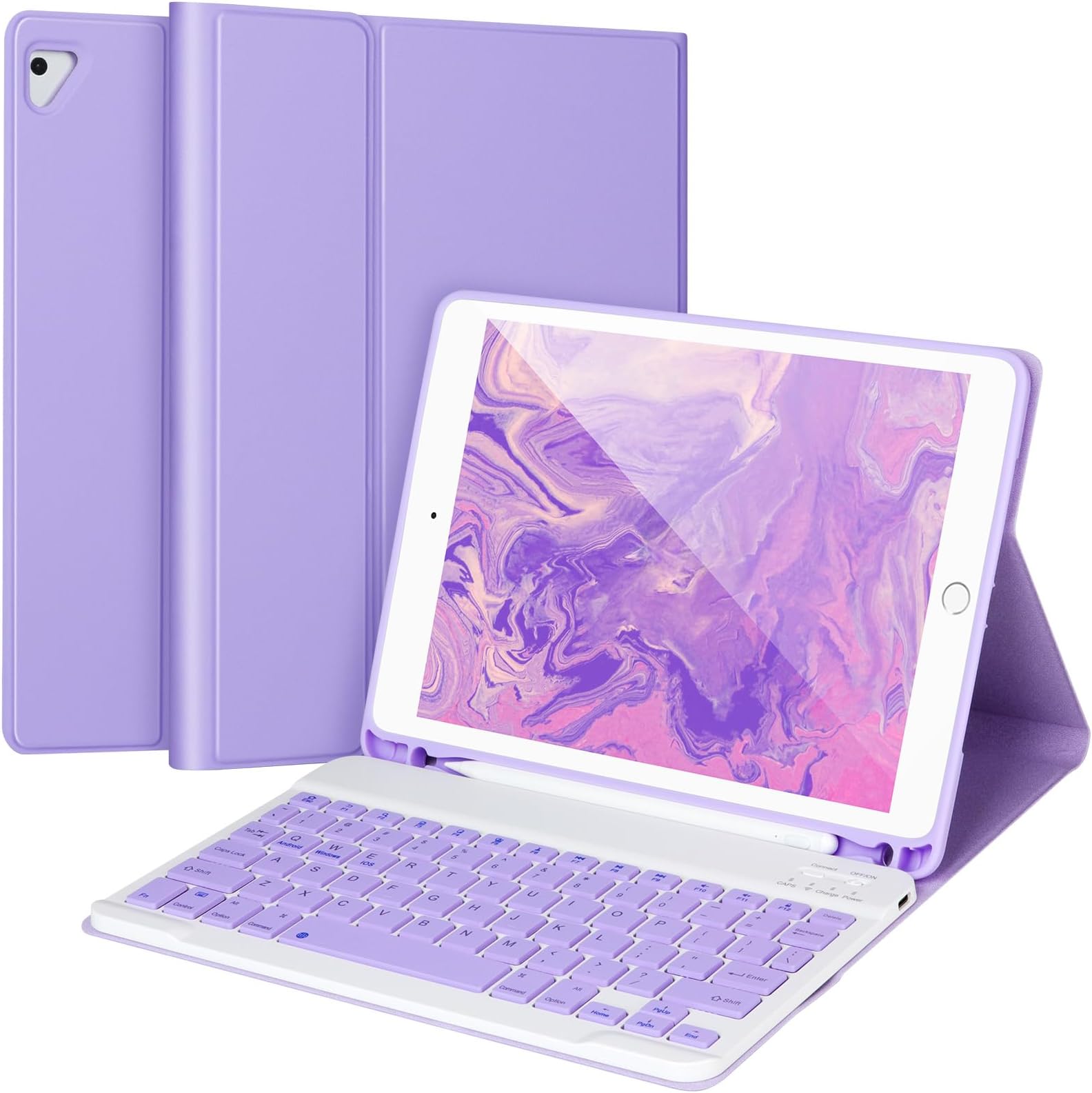 Amazon.com: ZAGG Folio Case, Hinged Keyboard for iPad Air 2 - Purple ...