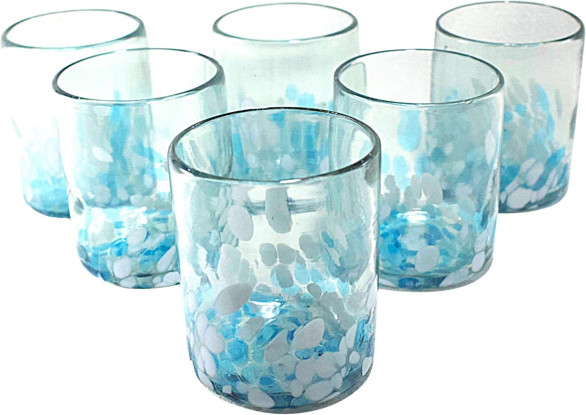Amazon.com | Hand Blown Drinking Glasses Artisan Crafted from Mexico ...