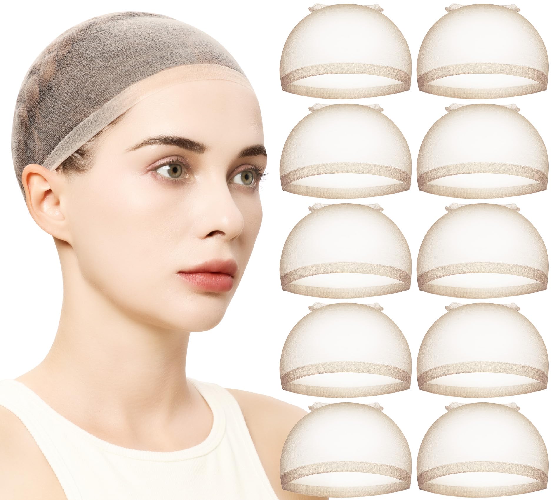 Amazon.com: Teenitor 20PCS Wig Caps, Stretchy Thin and Transparent Wig ...
