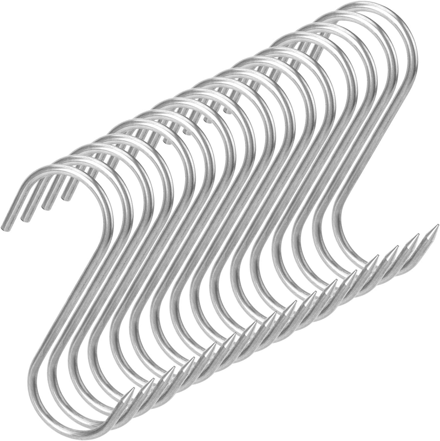 KOHAND 16 Pcs Stainless Steel Meat Hooks, 4 Inch Heavy Duty S-Hooks for ...