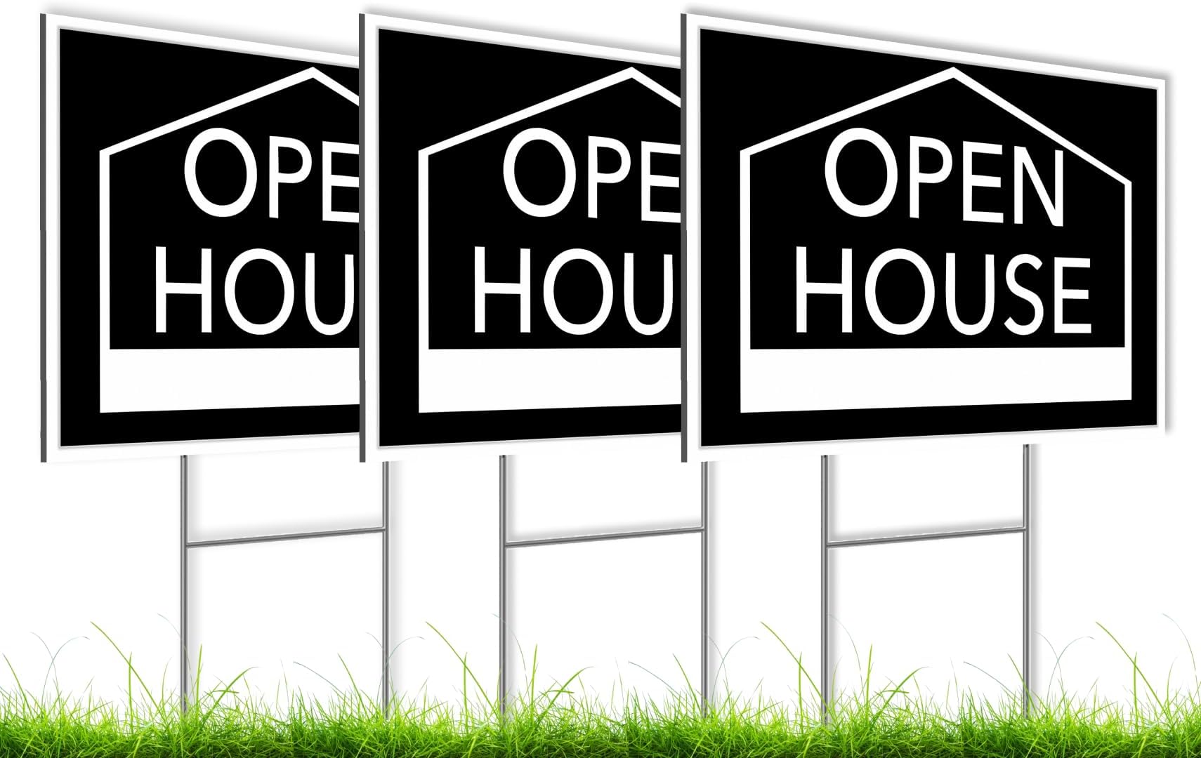 Amazon.com: 3X Open House Plastic Signs 12x16 Inch for Real Estate ...