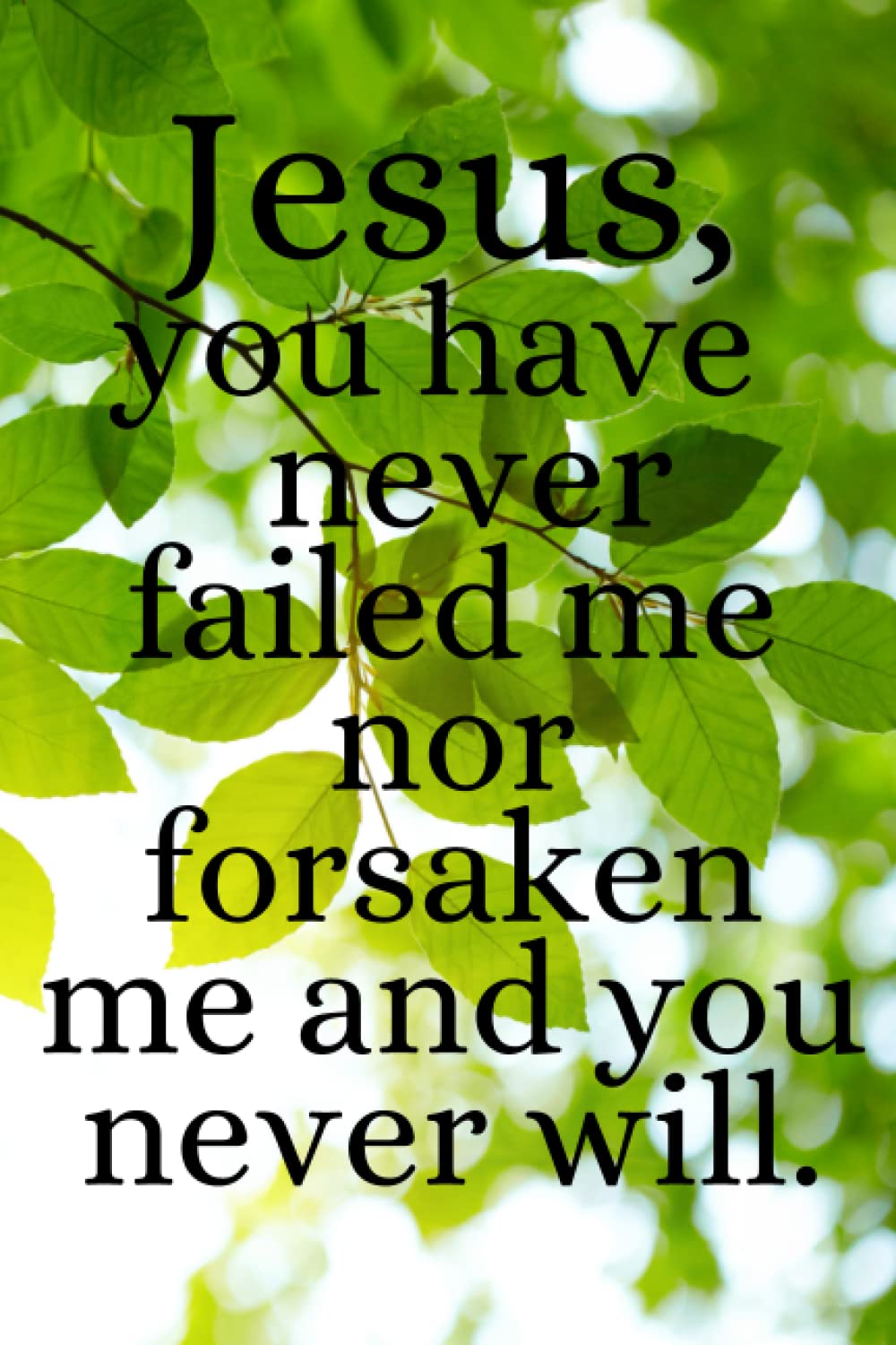Jesus, you have never failed me nor forsaken me.: Prayer Journal,120 ...