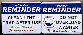 Amazon.com: Laundry Magnet Combo Pack - Clean Lint Trap and Do Not ...