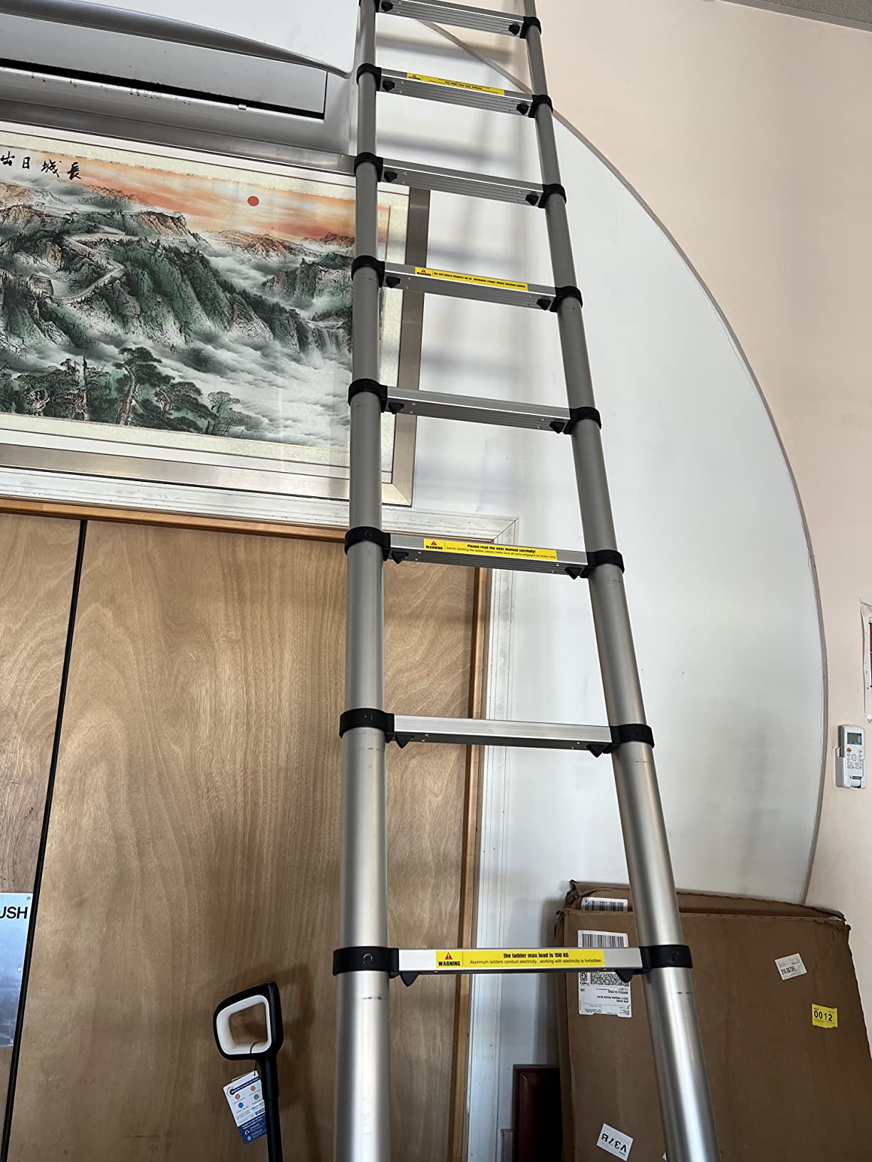 $17/mo - Finance Soctone Telescoping Ladder, 12.5 FT Aluminum One ...