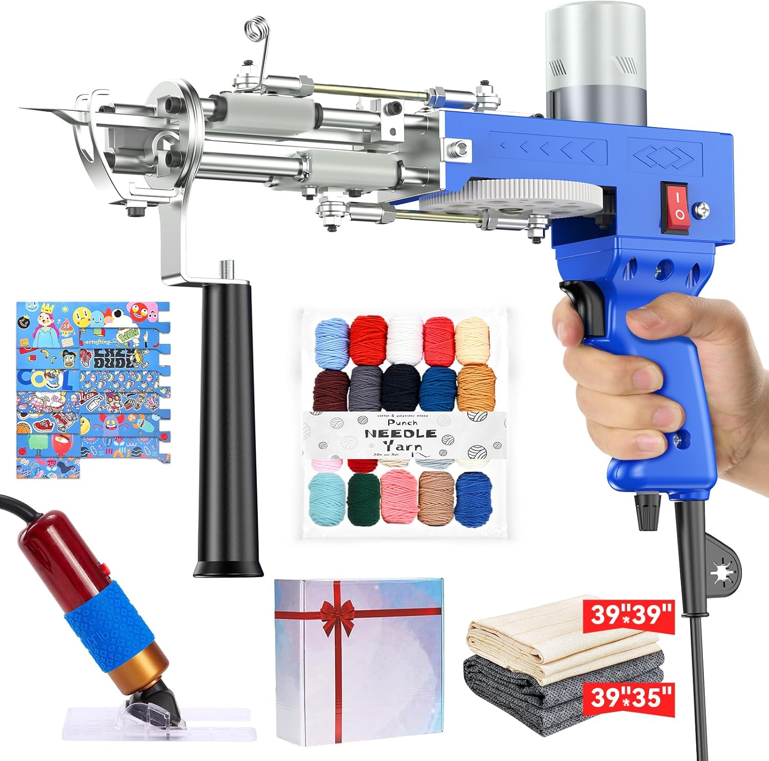 Amazon.com: Riiai Tufting Gun Starter Kit,Tufting Gun with Carpet ...