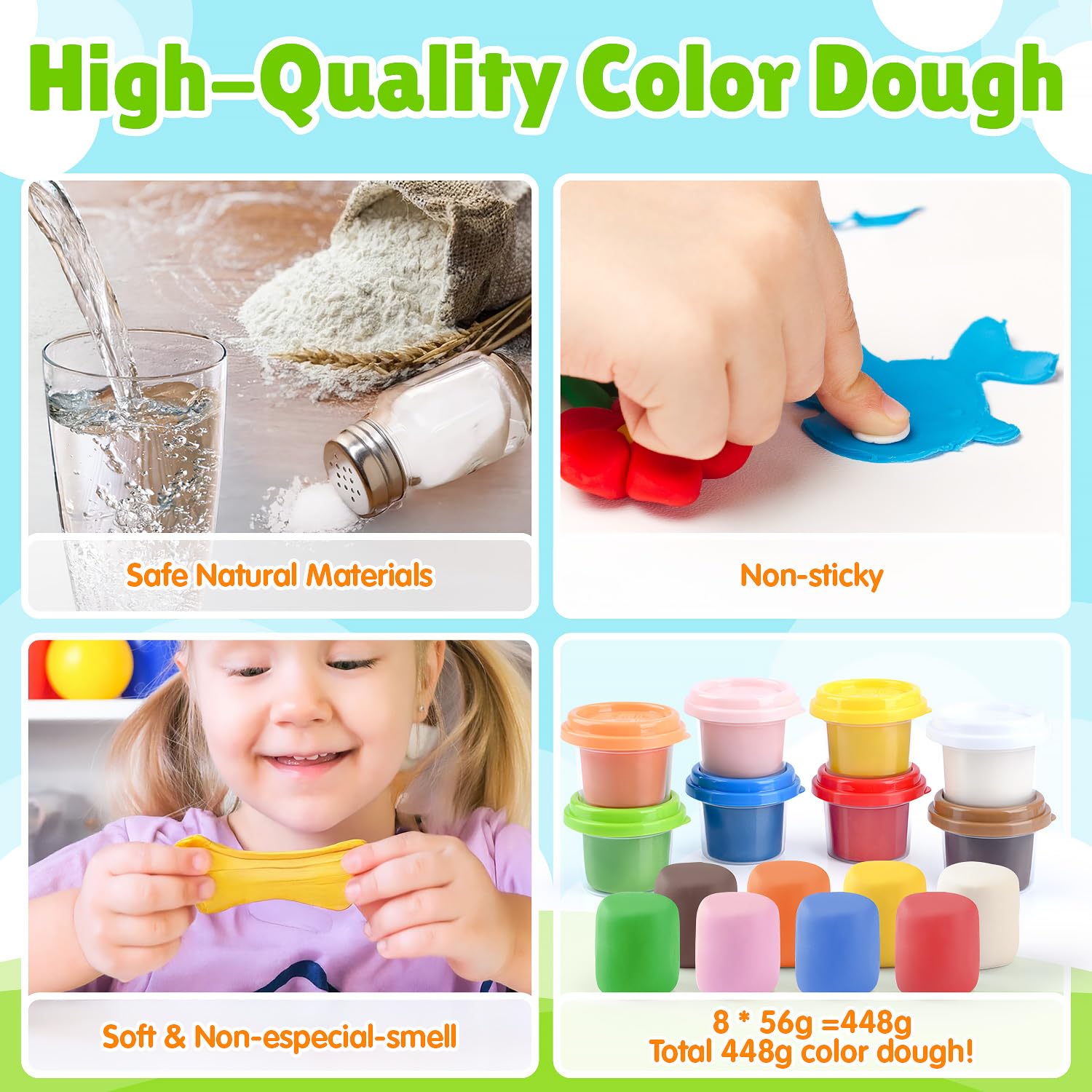 Snapklik.com : Farm Animals Color Dough Toys For Kids Ages 2-4-8, Big ...