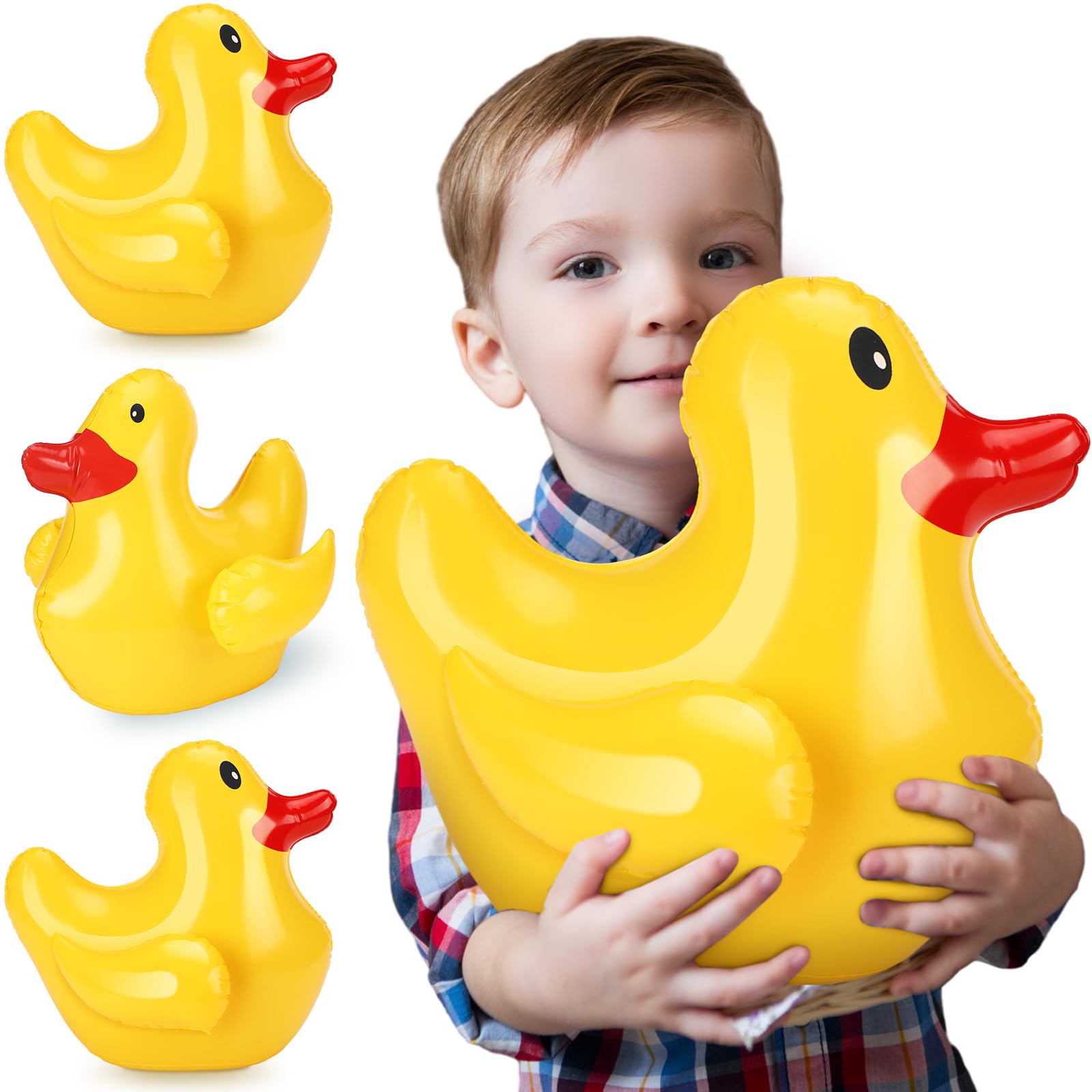 Gemscream 12 Pcs Inflatable Yellow Ducks 10 Inch Duck Pool Float ...