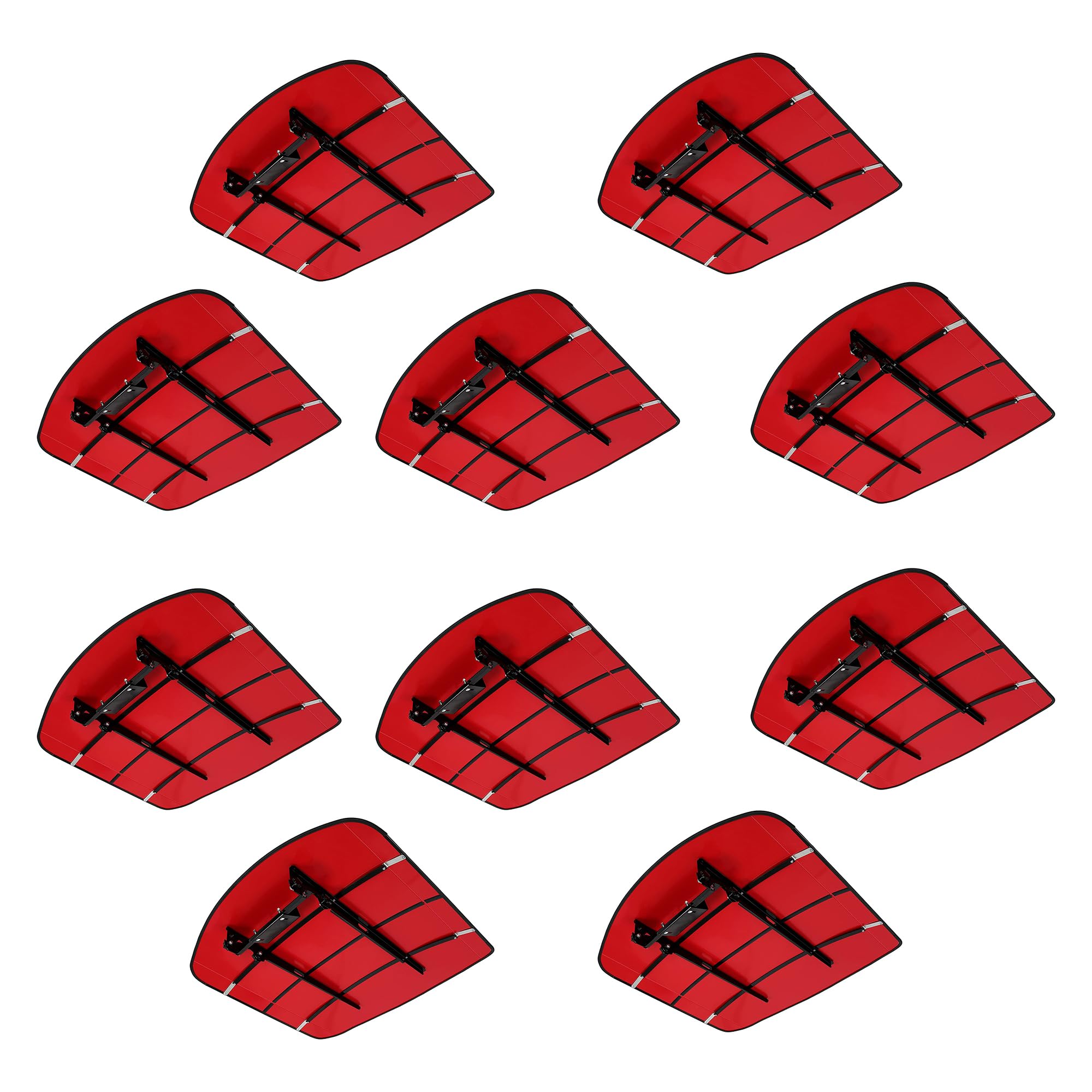 Buy ECOTRIC 10 Sets Tractor Canopy for ROPS 48-3/8" X 48-3/8" - Red ...