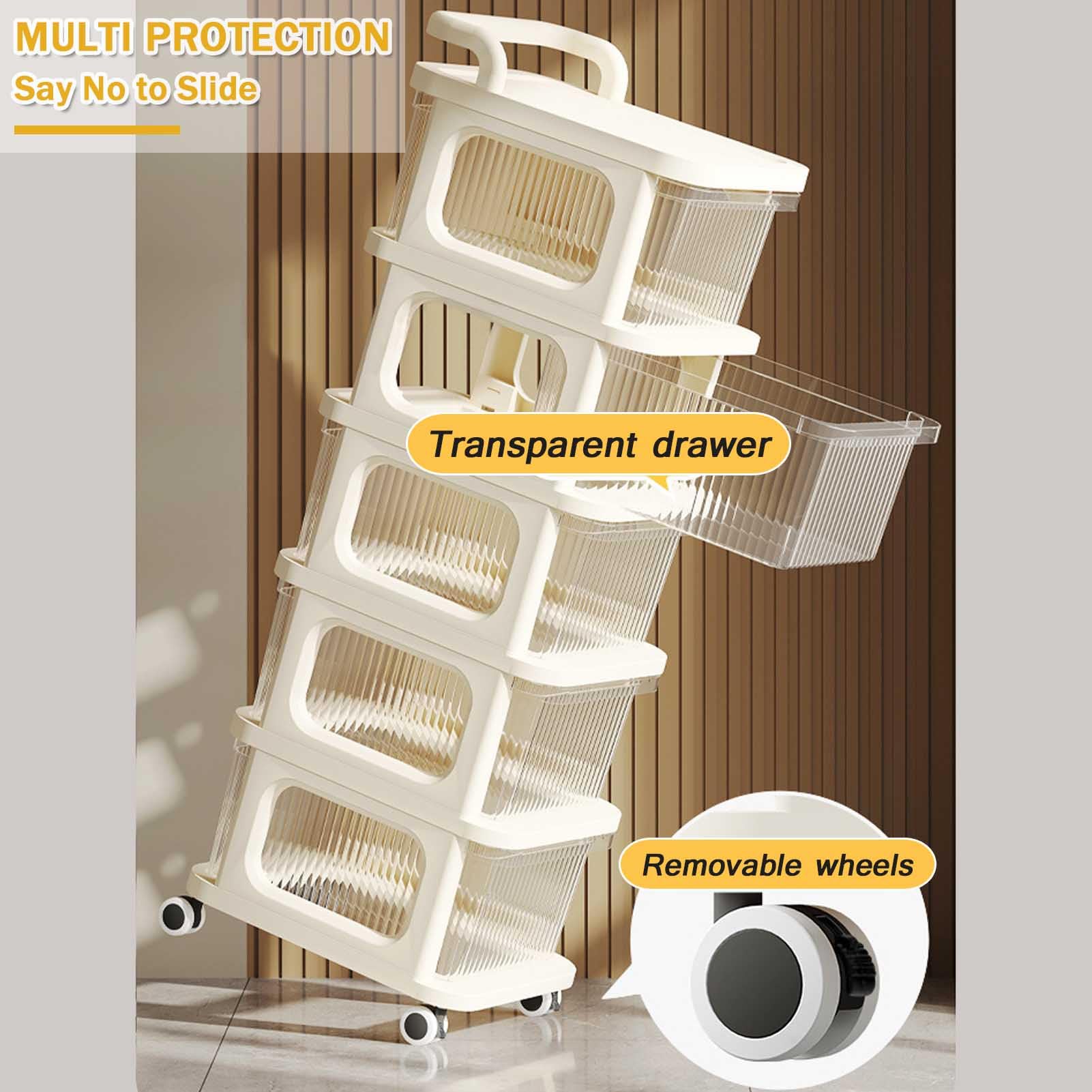 Craft Organizers And Storage Plastic Drawer BYCY 3 Drawer White Plastic ...