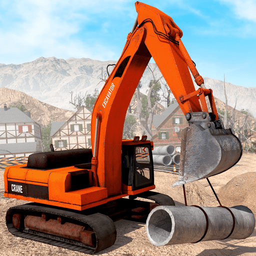 City Building Construction Excavator Simulator Game - Road Builder ...