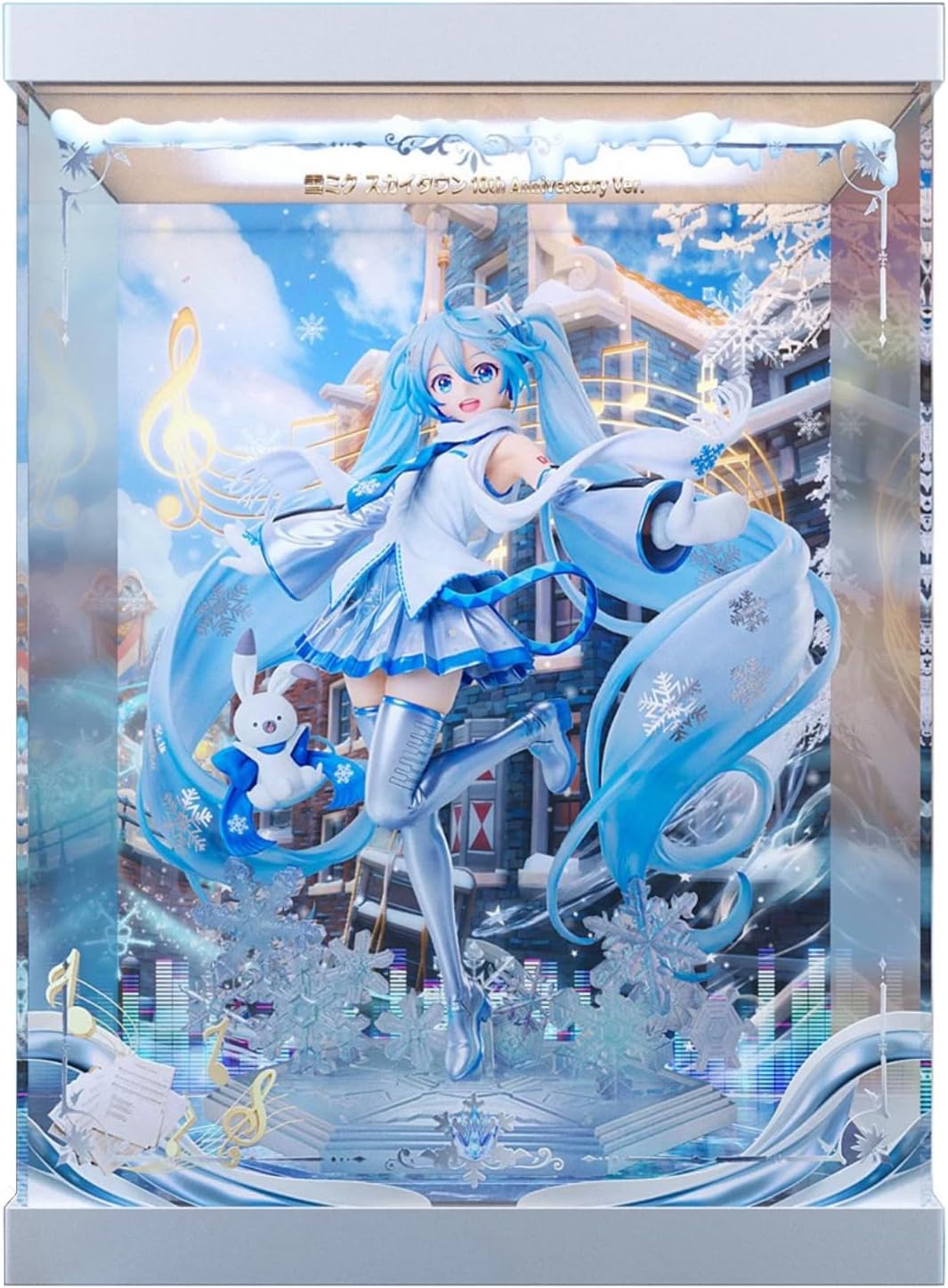 Amazon.co.jp: 専用 フィギュアケース デザインココ 雪ミク スカイタウン 10th Anniversary Ver. 1/7スケール (上下照明) : ホビー