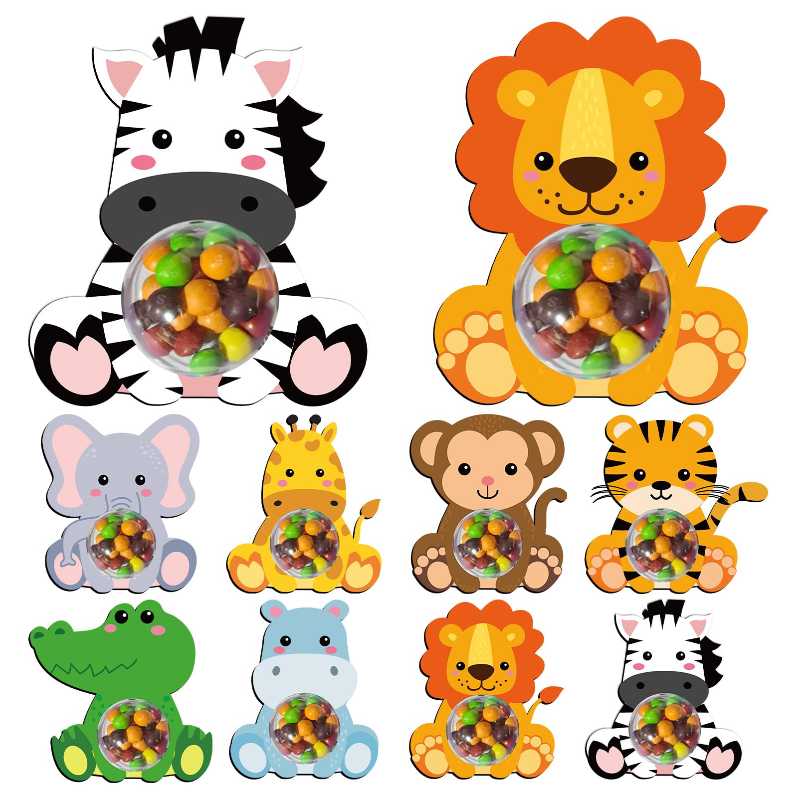 Amazon.com: Jungle Safari Animals Party Favor Jungle Animals Candy Box ...