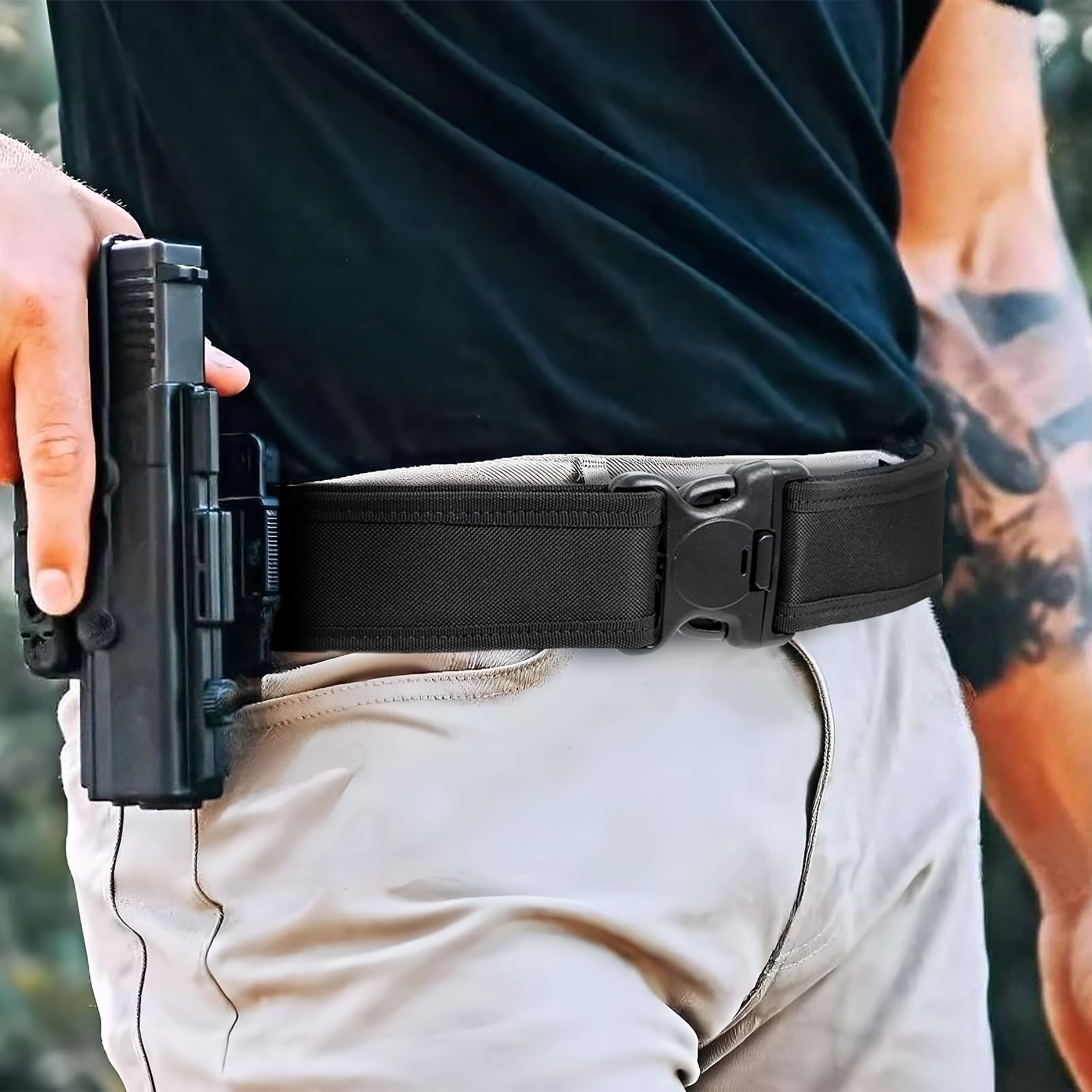 Snapklik.com : POYOLEE Duty Belt Gun Belts For Men Concealed Carry ...