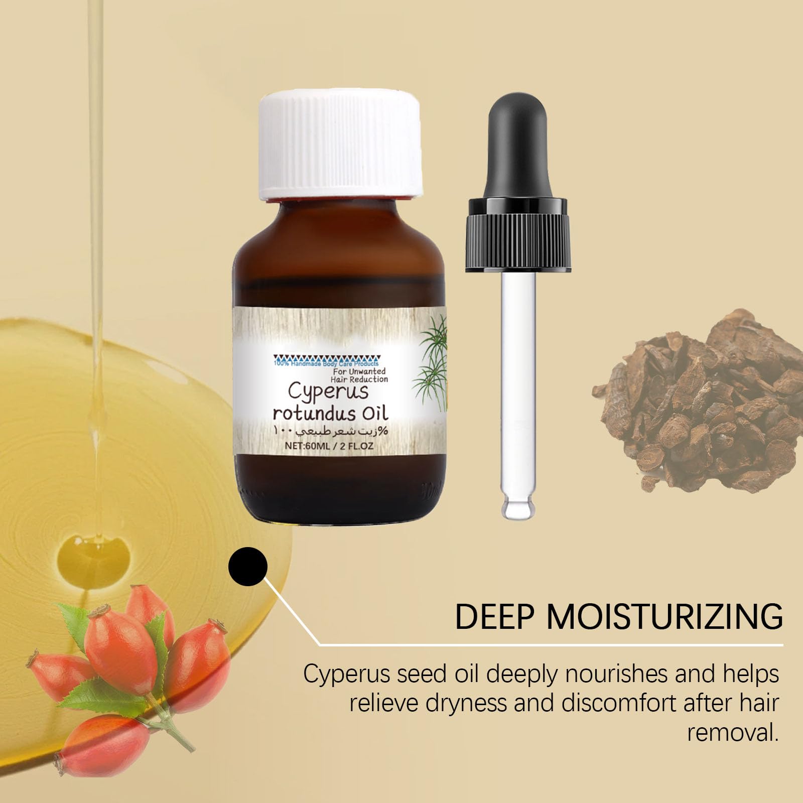 PTOSYAPE Cyperus Rotundus Oil, Cyperus Rotundus Oil For Hair Removal ...