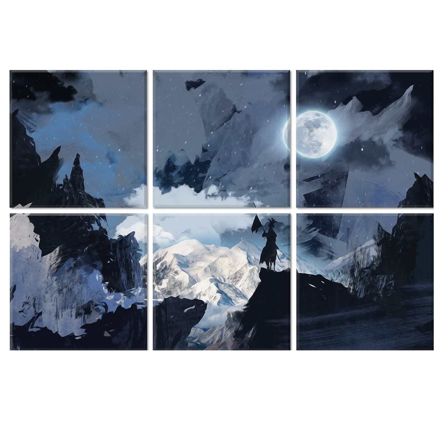 JBER Art Acoustic Panels, 6 Pack Self-Adhesive Large Wall Art Paintings ...