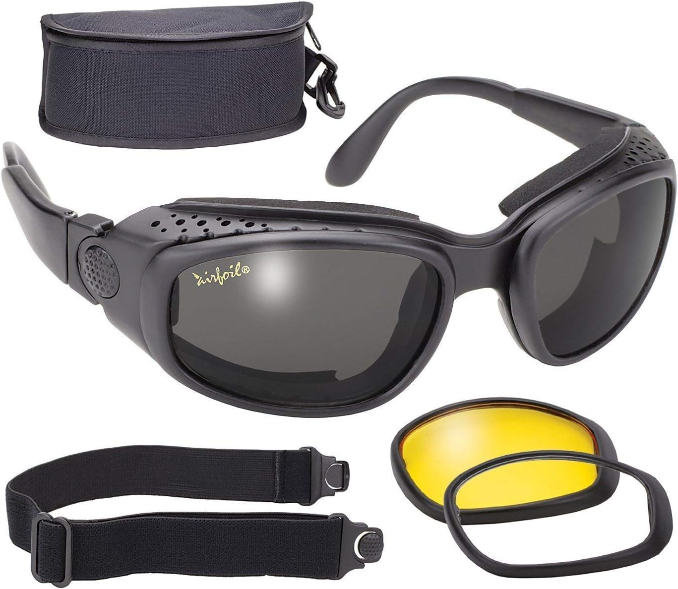 Amazon.com: Pacific Coast Airfoil Black Convertible Goggle And Sunglass ...
