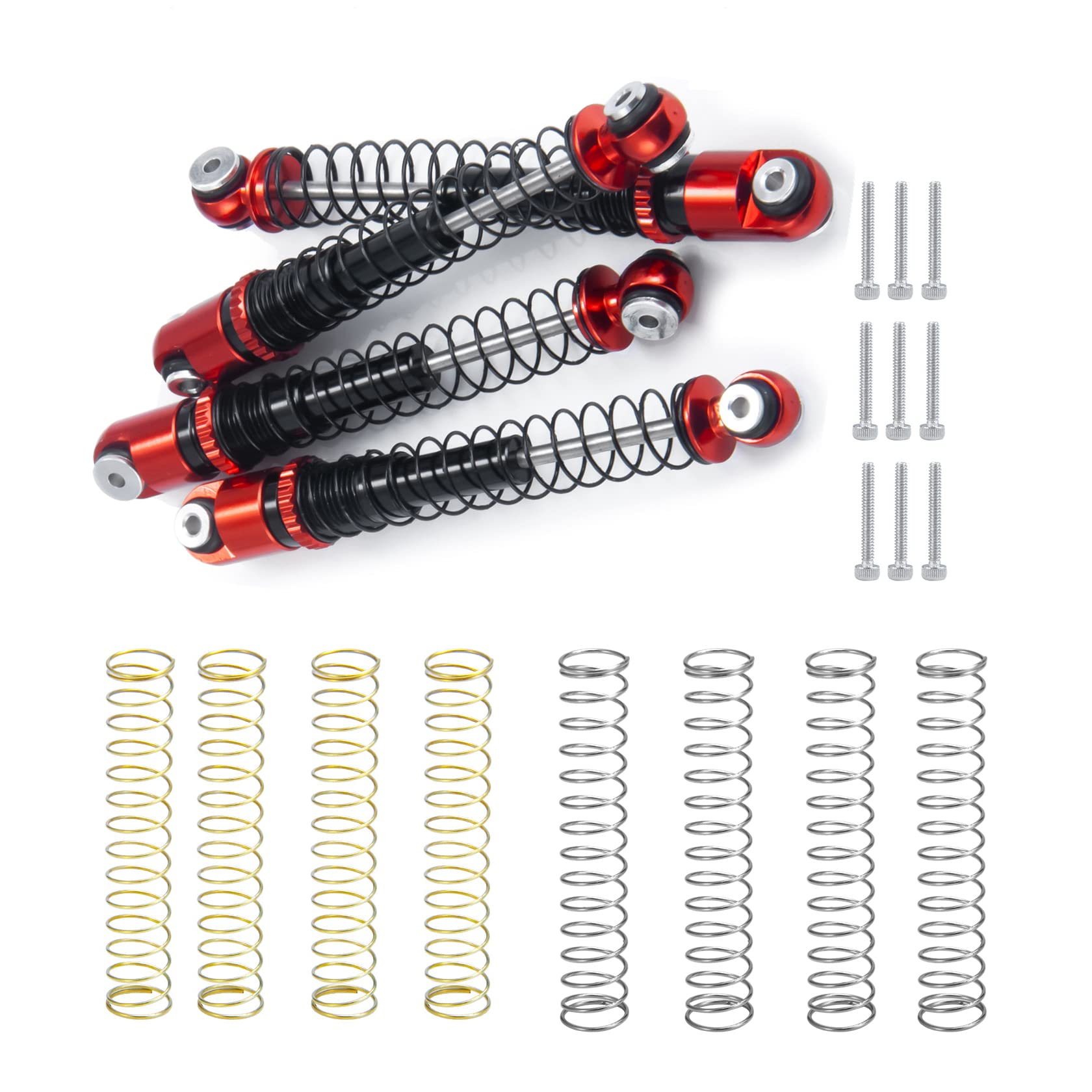 Amazon.com: MORLORDY Aluminum Alloy 4Pcs RC Shock 48mm Ajustable Shocks ...