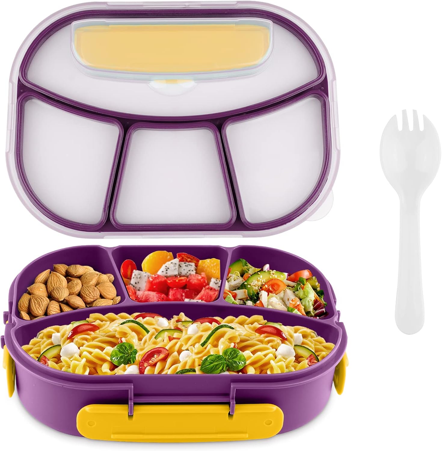 Amazon.com: HSYTEK 3 Compartment Bento Box: Home & Kitchen