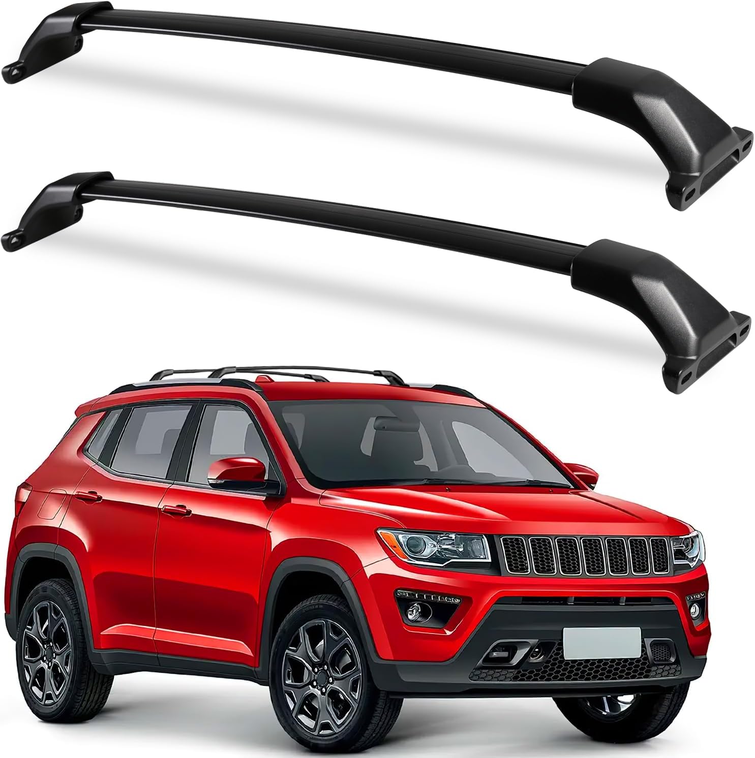 Heavy Duty 220lbs Roof Racks Cross Bars Fit for Jeep Compass 2018-2025 ...