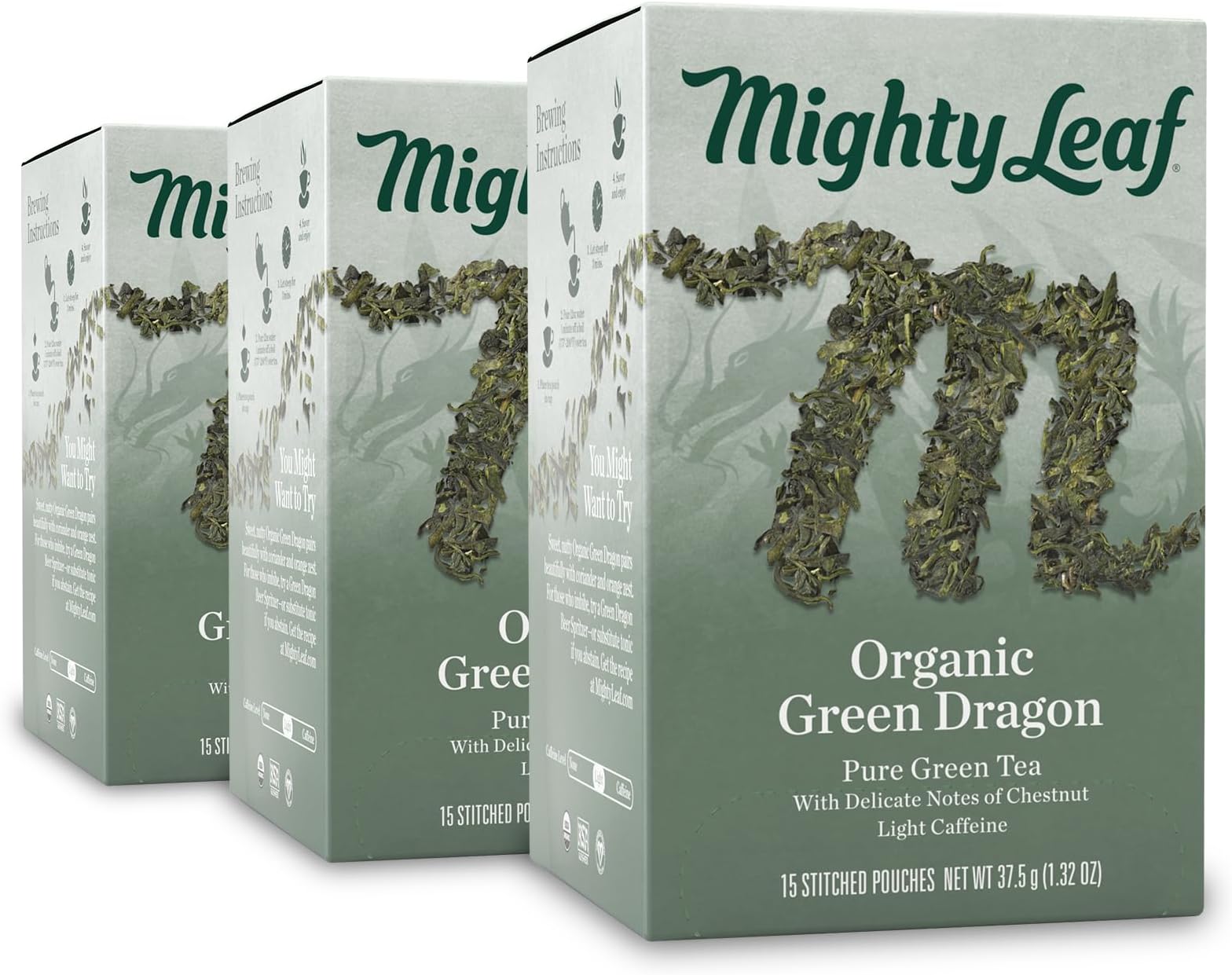 Amazon.com : Mighty Leaf Organic Green Dragon Tea, Whole Leaf Green Tea ...