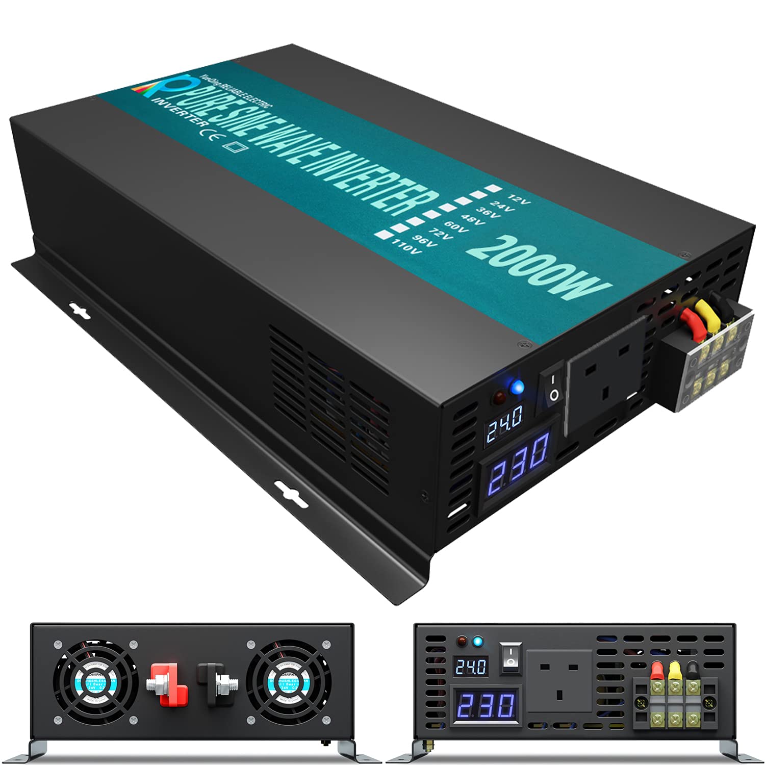 2000 Watt Pure Sine Wave Inverter 24v Dc To 230v | Desertcart EGYPT