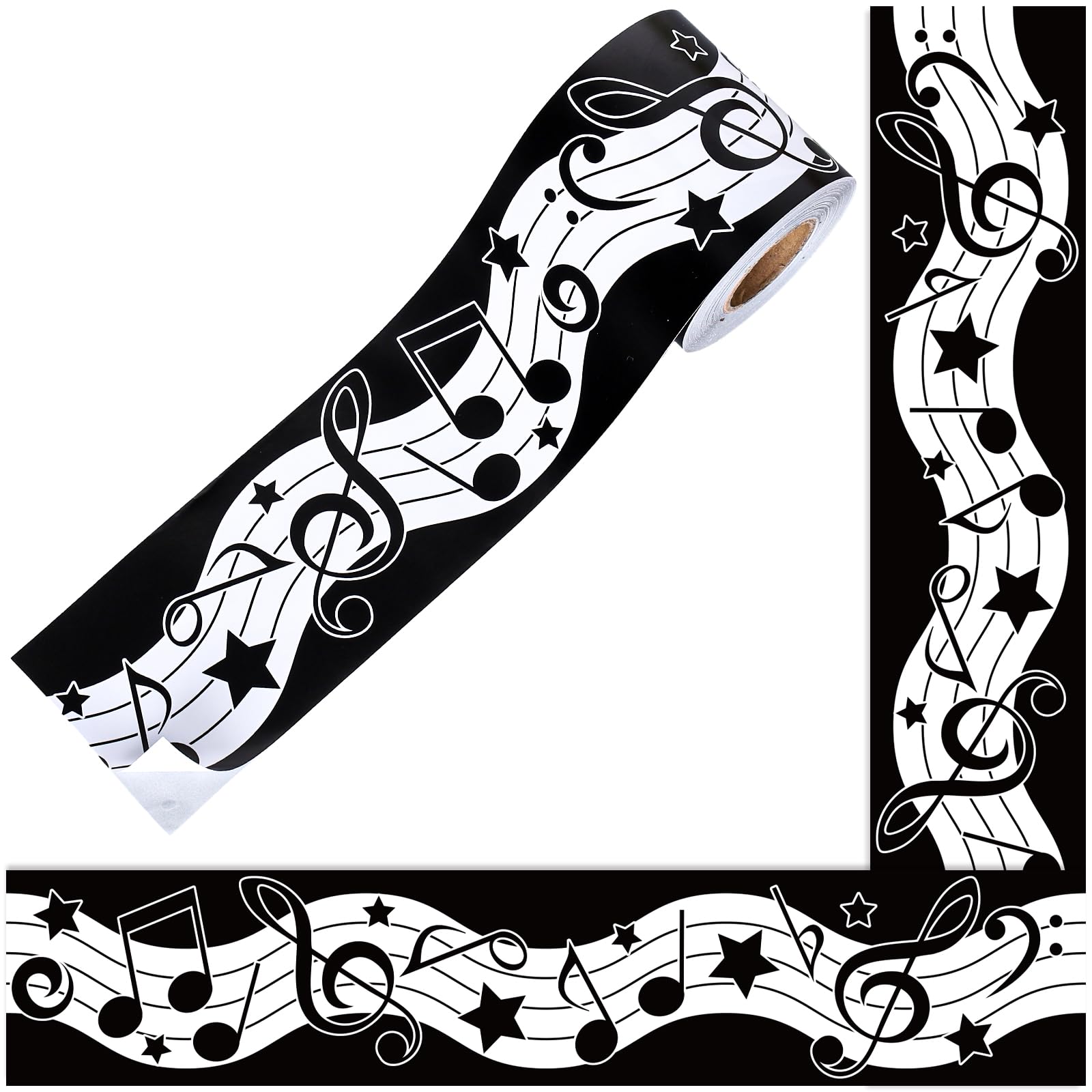 Borde Musical En Blanco Y Negro Ilustración De Marco De Notas De